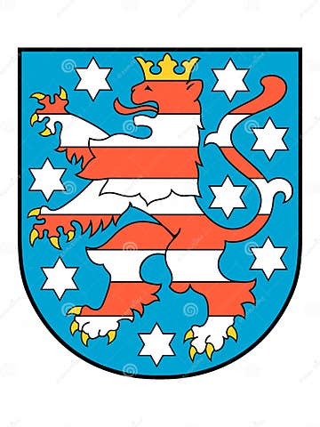 Coat of Arms of German State of Thuringia Stock Vector - Illustration ...