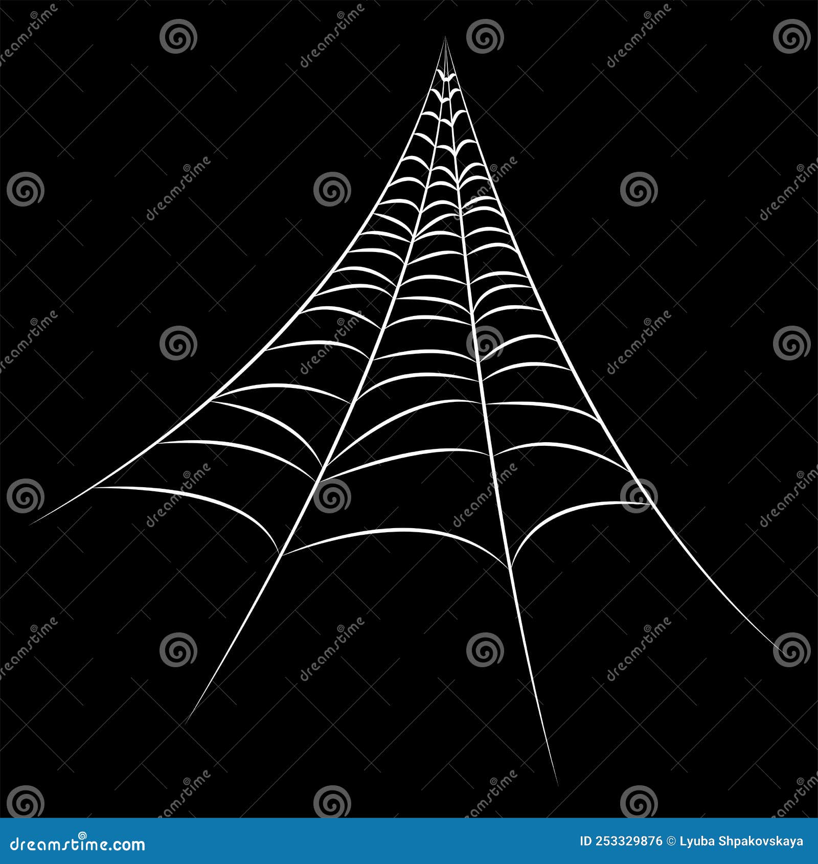 Vector Illustration of Cobweb in Line Art Style Stock Vector ...