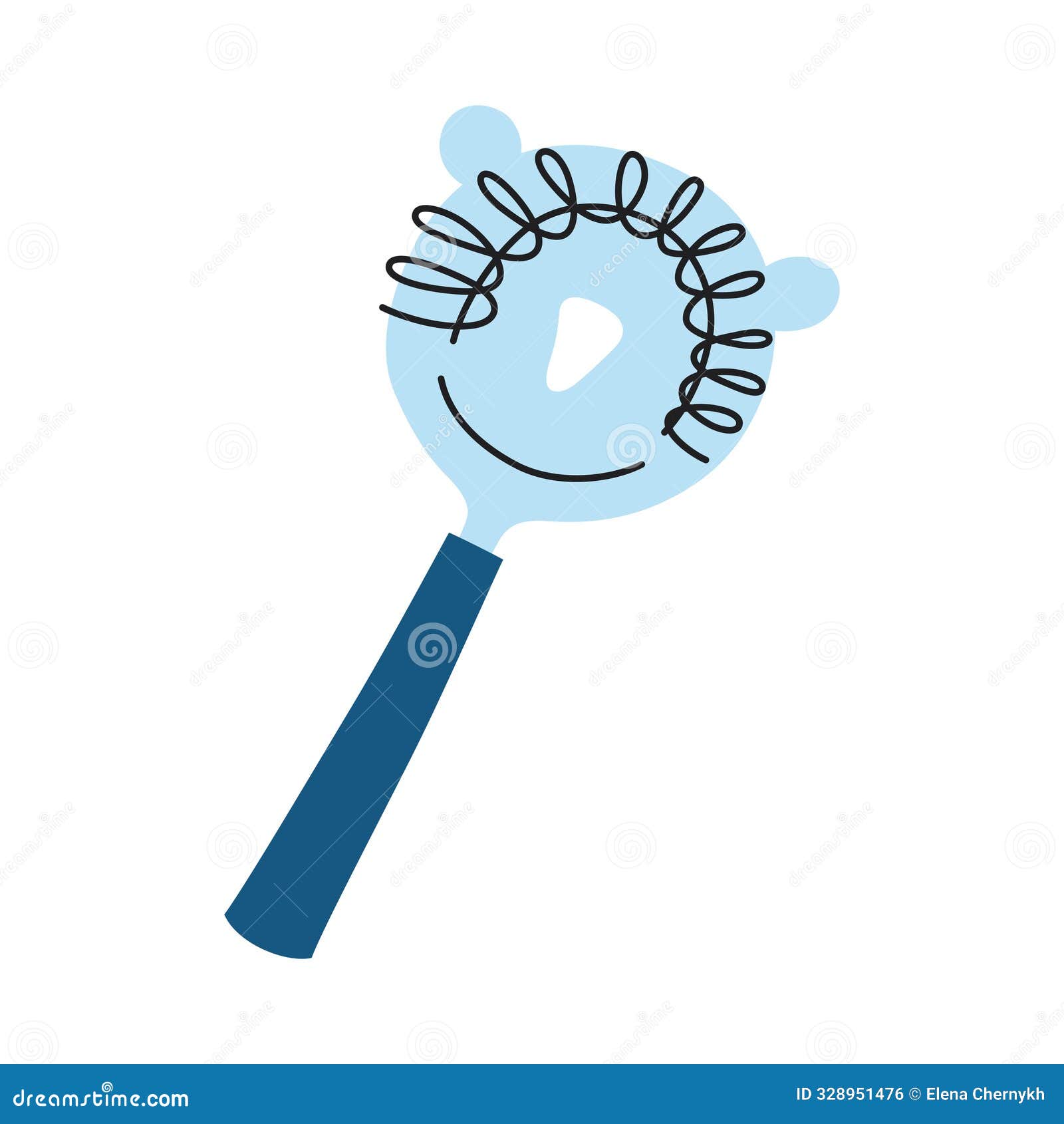 Vector Illustration of a Cocktail Strainer, an Essential Bartending ...