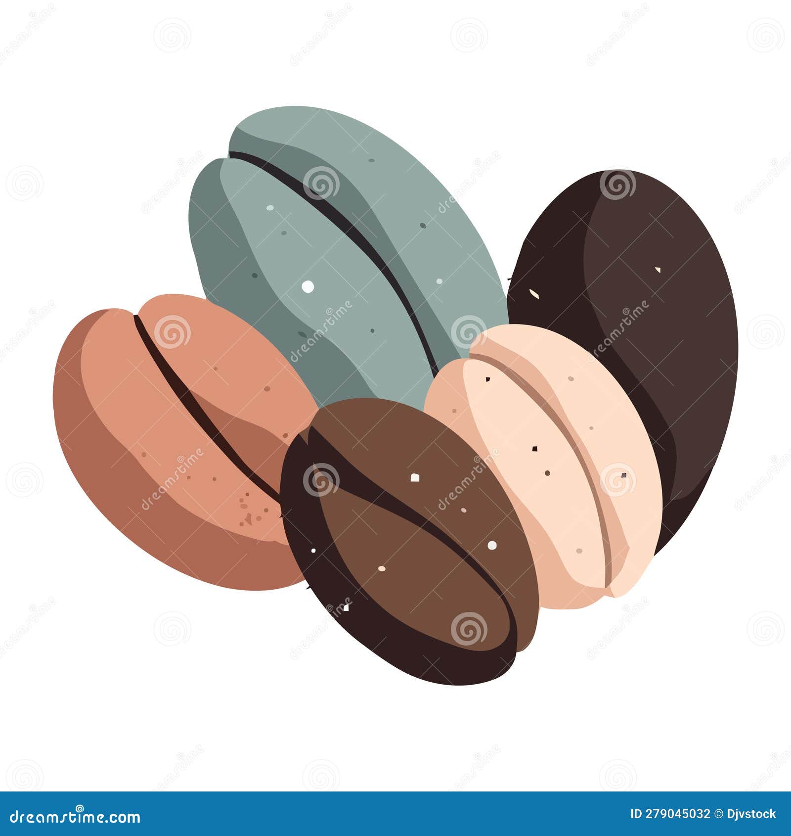 Vector Illustration of Coffee Beans Stock Vector - Illustration of ...