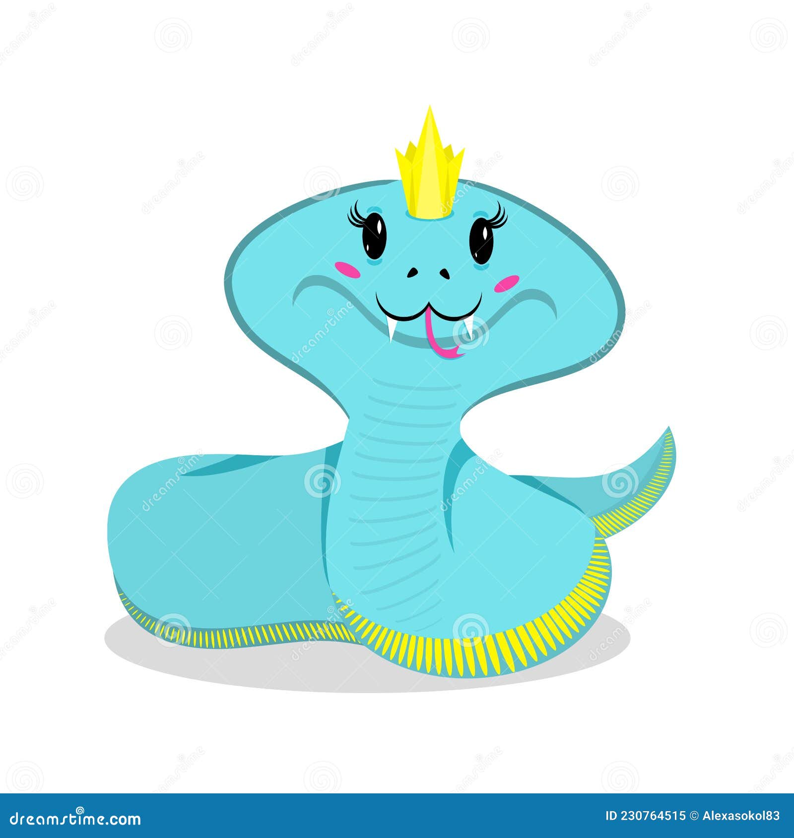 Vector Illustration of Coiled King Cobra Snake Stock Vector ...