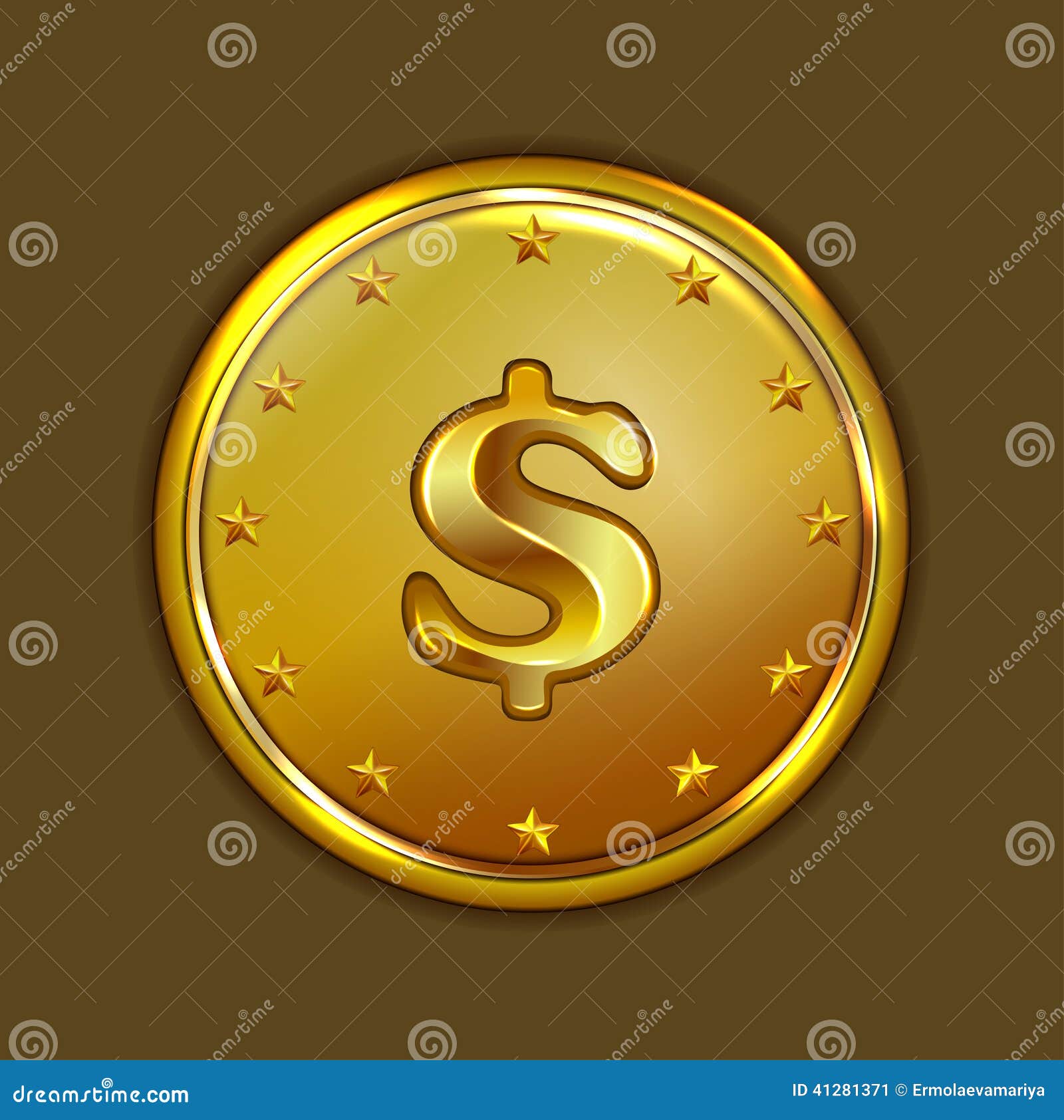Vector Illustration of Coin Stock Vector - Illustration of business ...