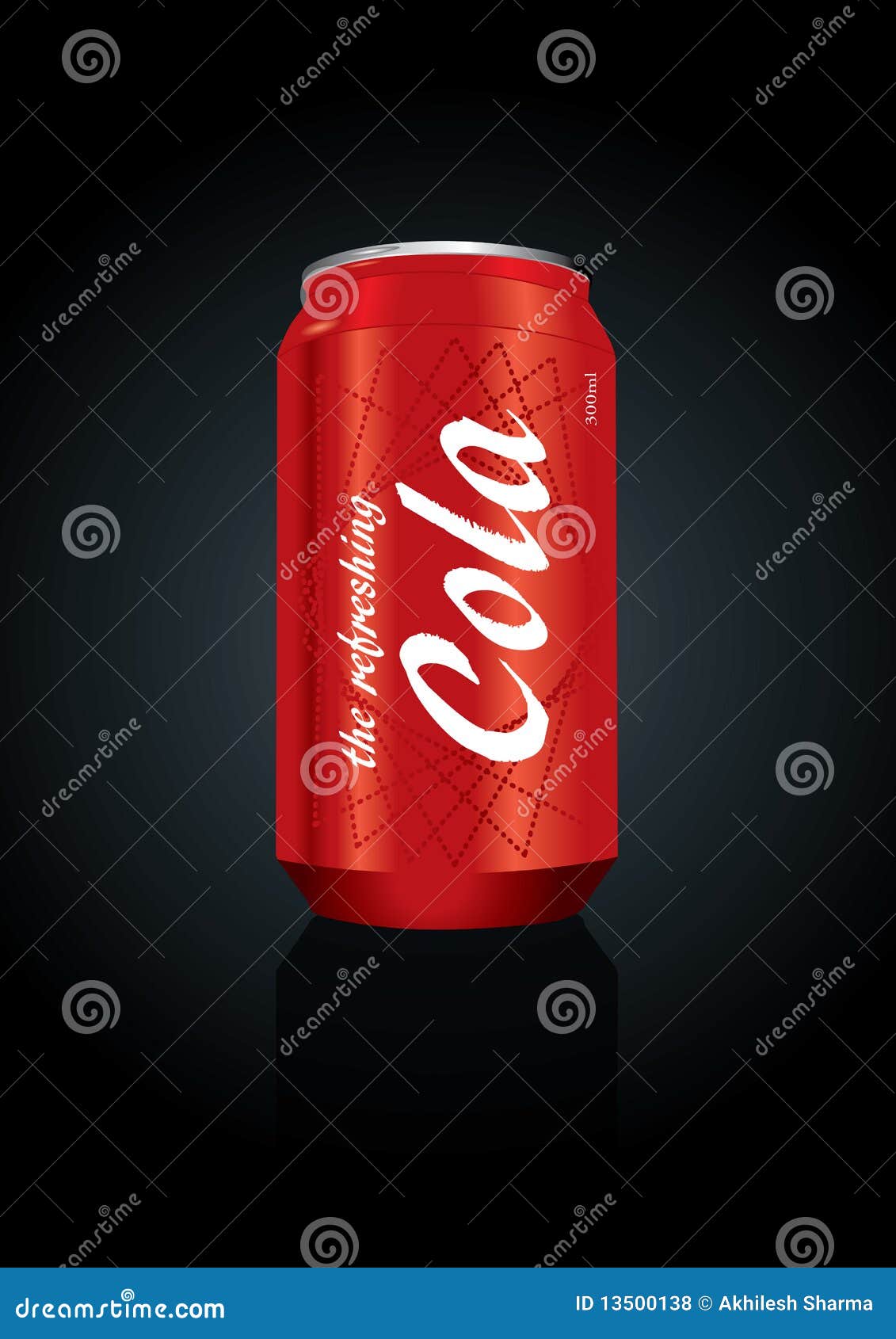 Vector Illustration of Cola Can Stock Vector - Illustration of black ...