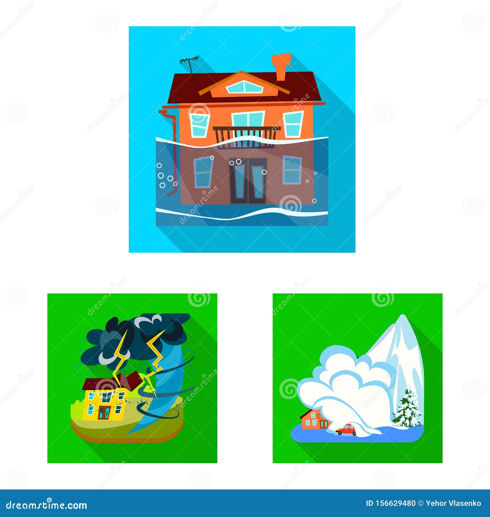 Vector Design of Collapse and Environment Logo. Collection of Collapse ...