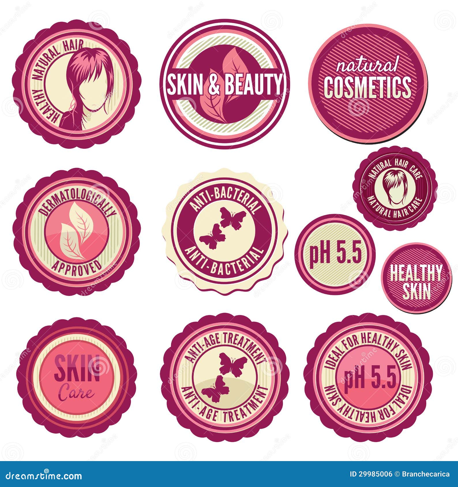 Collection of Cosmetics Labels and Badges Stock Vector - Illustration ...