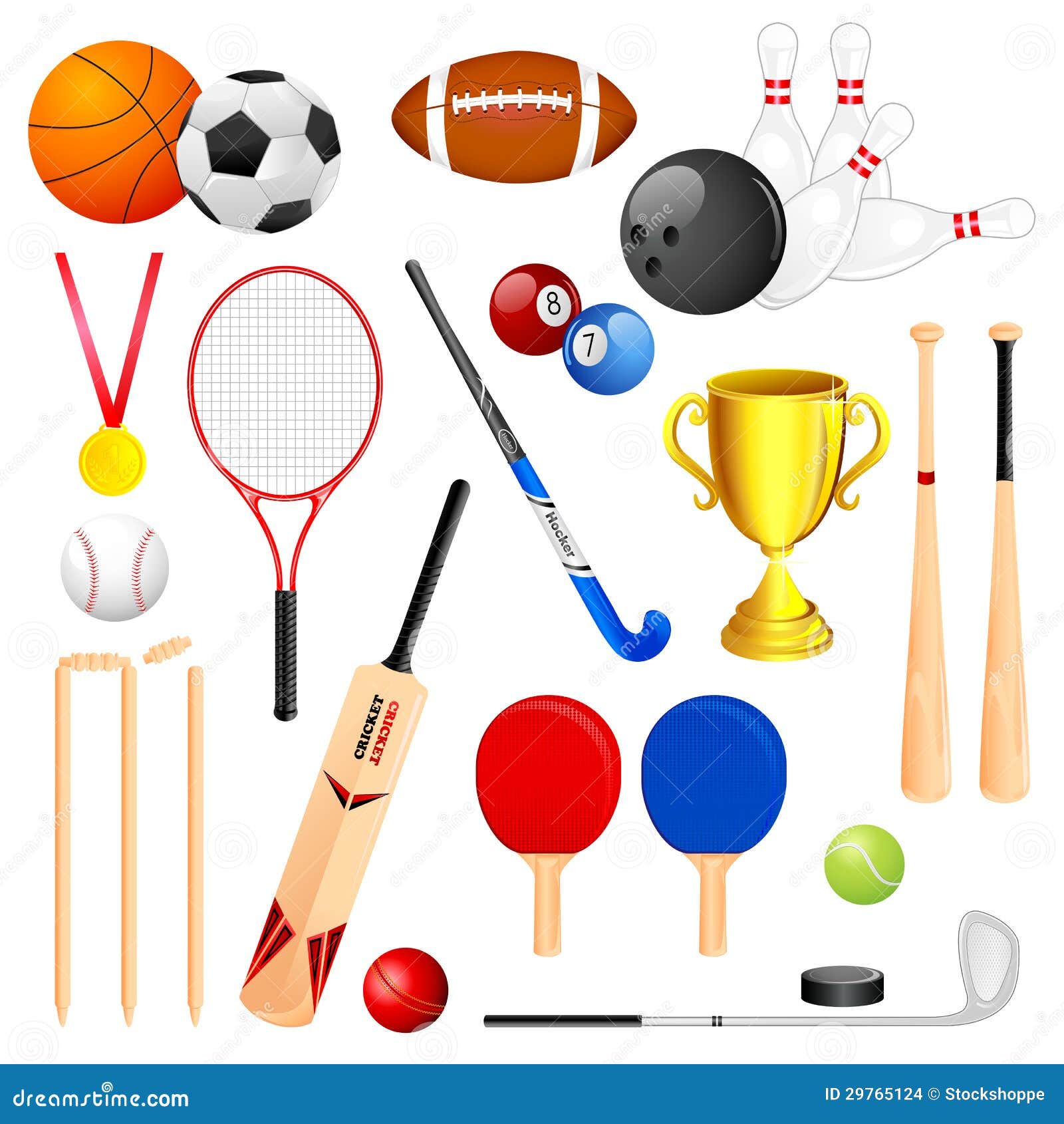 Sports Object stock vector. Illustration of competition - 29765124