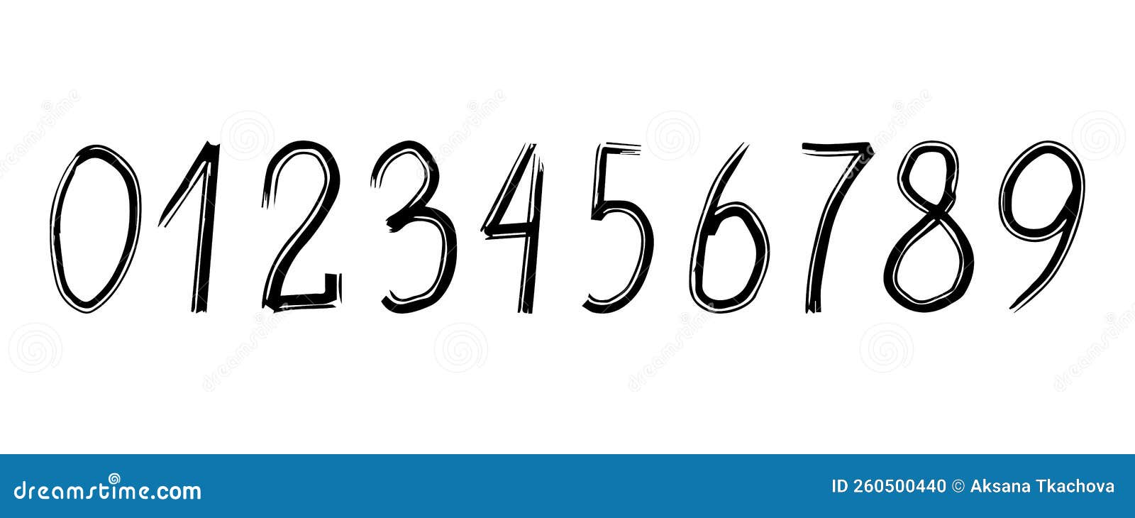 Vector Illustration of a Collection of Numbers. Numbers. Serial Numbers ...