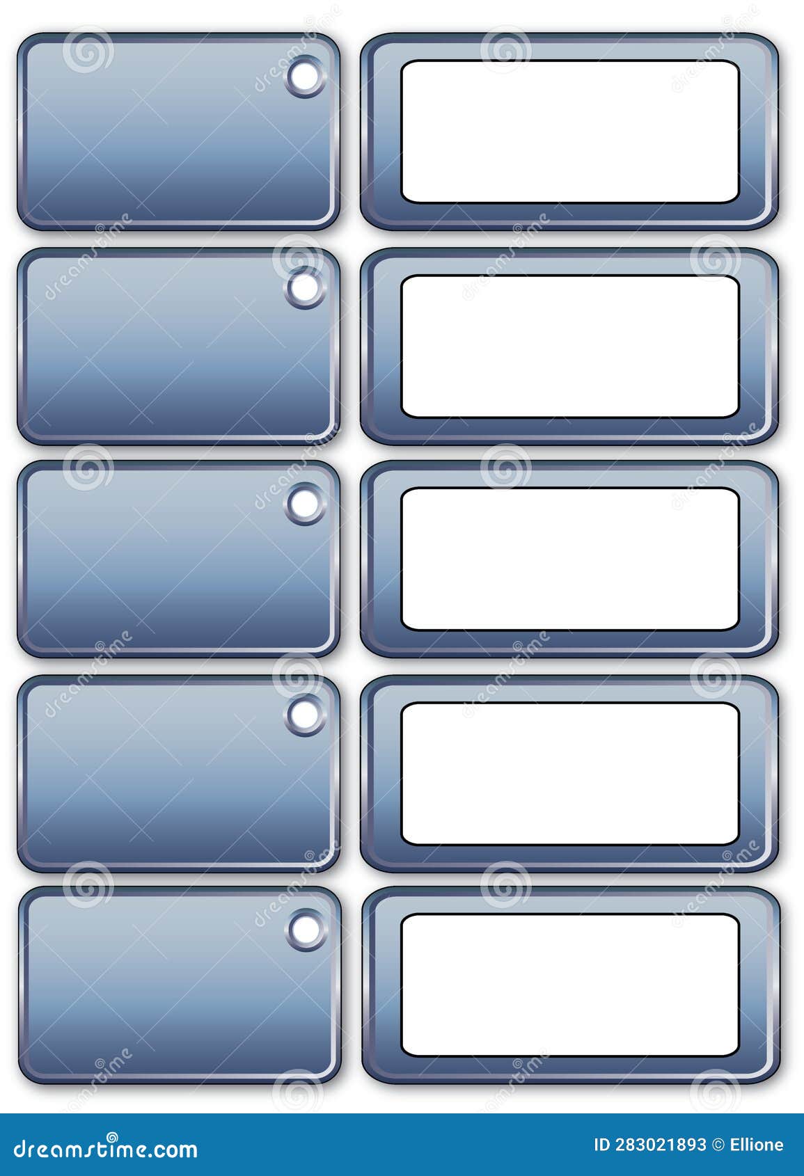 Vector Illustration Collection of a Rectangular Shapes with Holes ...