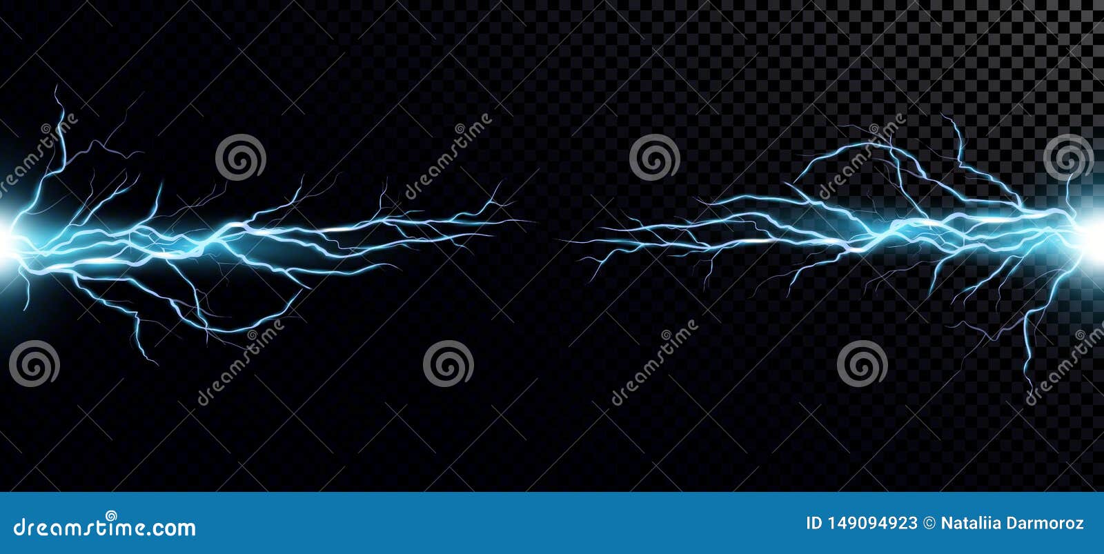 Collision Of Two Forces With Gold And Blue Light On Transparent ...
