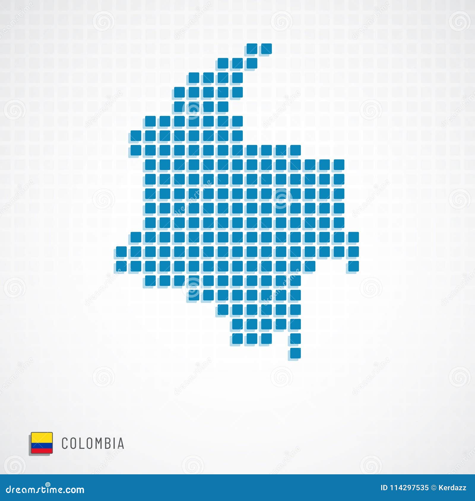 Colombia map and flag icon stock vector. Illustration of colombia ...
