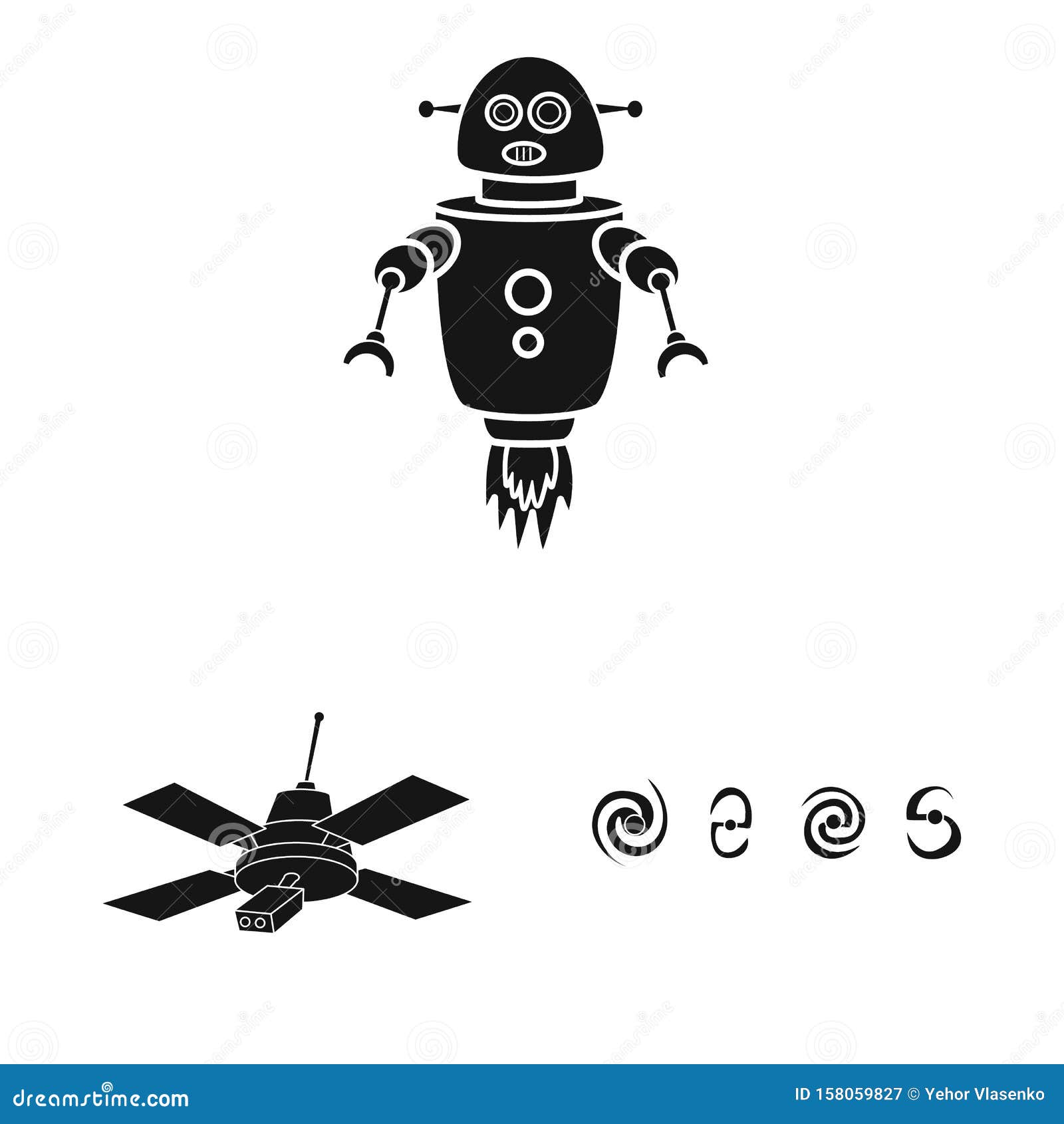 Vector Design of Colonization and Sky Symbol. Collection of ...