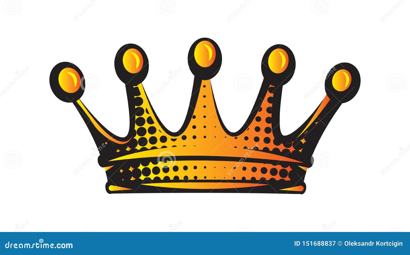 Vector Illustration with Color Crown. Isolated Clipart Stock Vector ...
