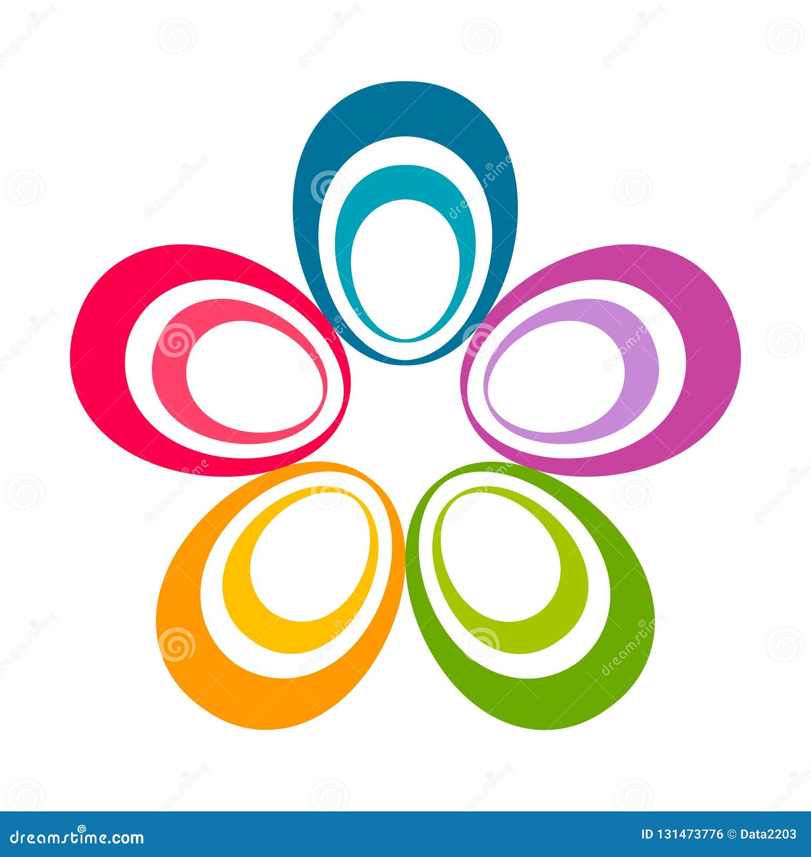 Flower logo stock vector. Illustration of logo, icon - 131473776