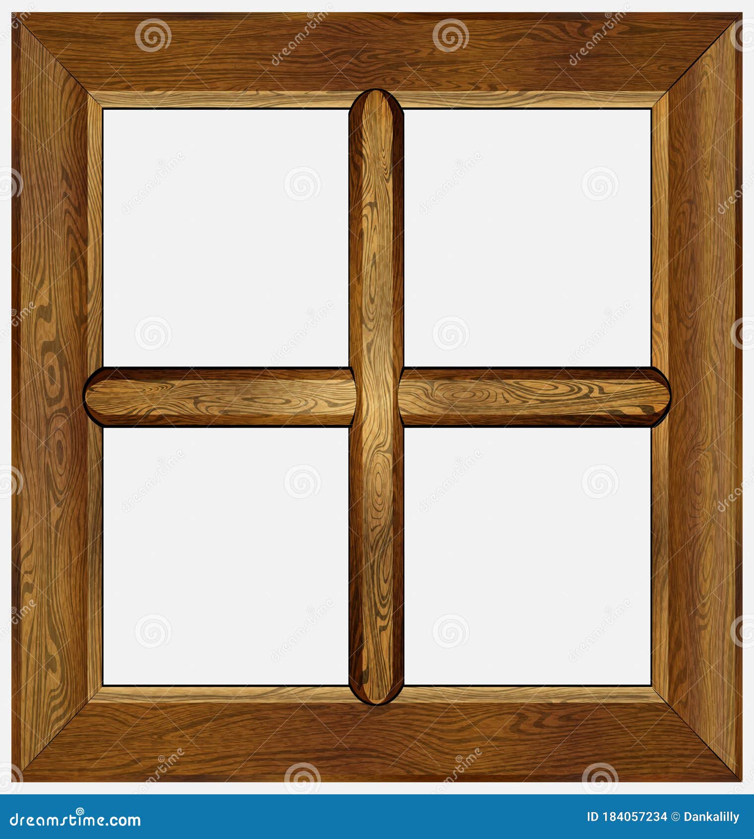 Vector Illustration Colored Woogen Frame Window Stock Vector ...