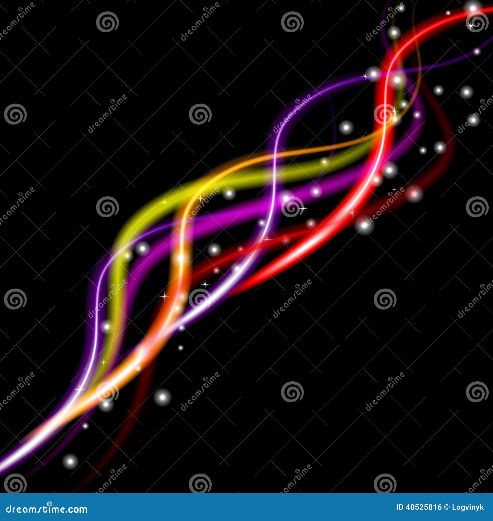 Vector Illustration of Colorful Abstract Background with Blurred Magic ...