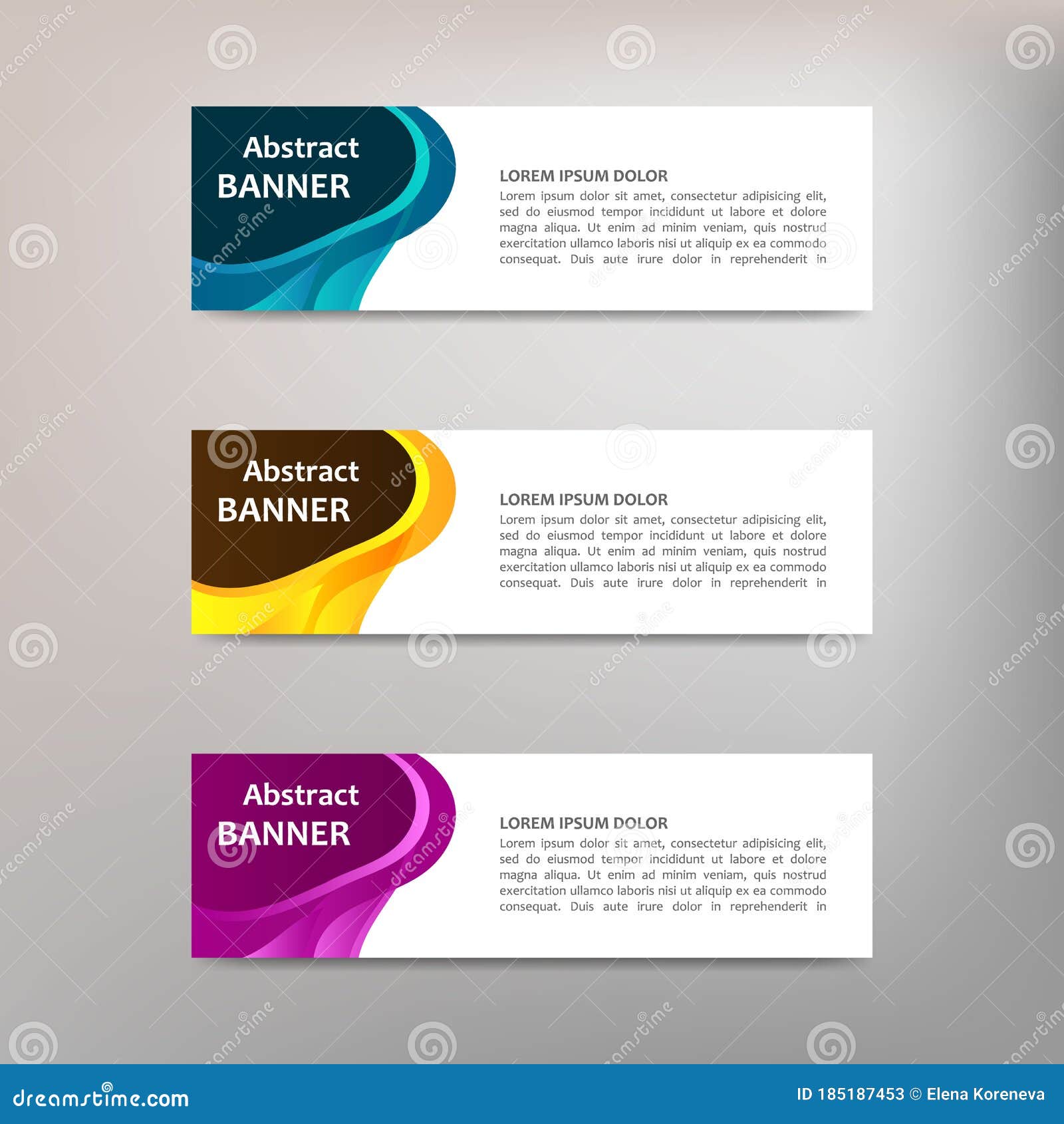 Vector Illustration Colorful Abstract Design Banner Template Stock ...