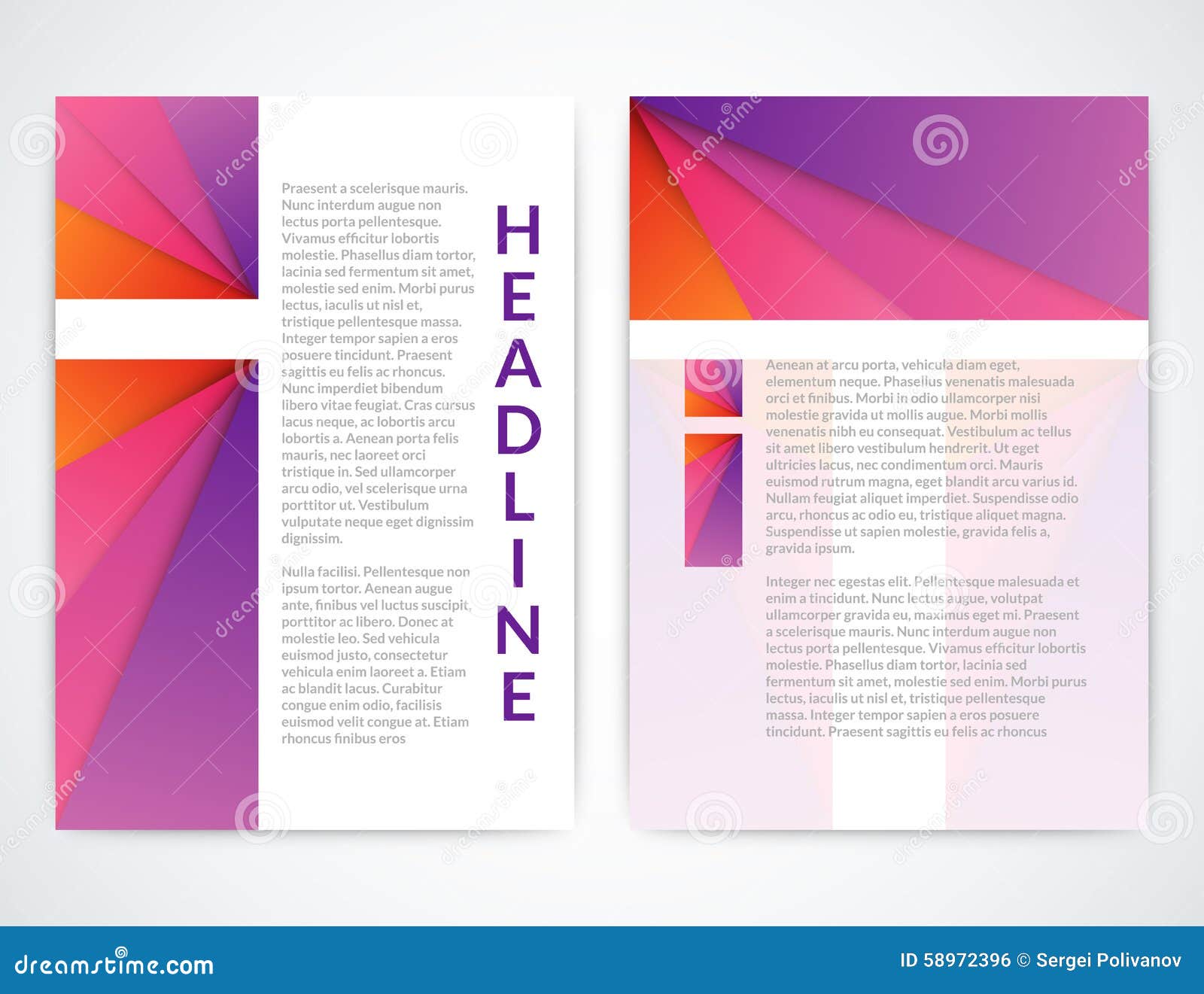 Vector Illustration of a Colorful Brochure Stock Vector - Illustration ...