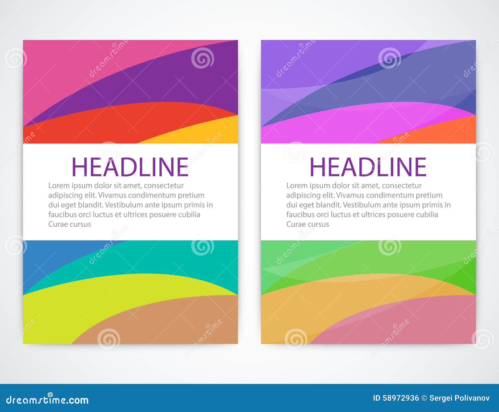 Vector Illustration of a Colorful Brochure Stock Vector - Illustration ...
