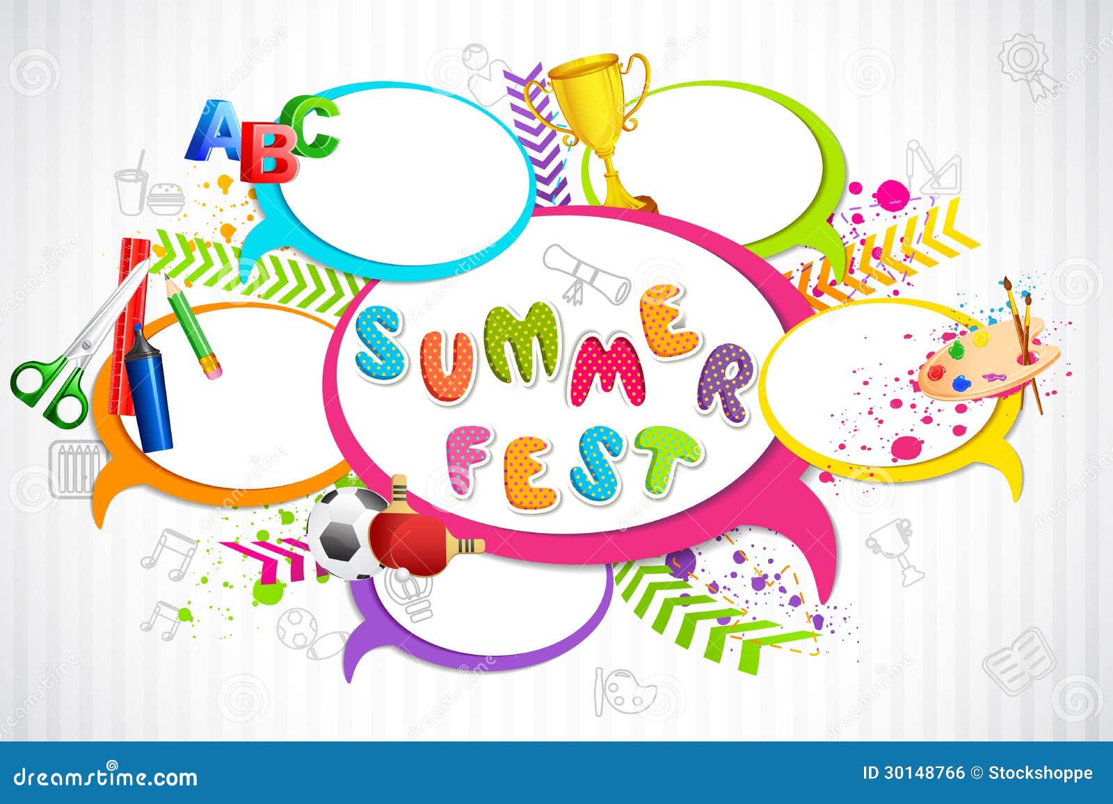 Summer Fest, Concept Of Live Music Festival, Jazz And Rock, Food Street ...