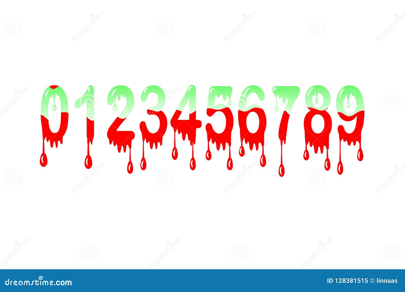 Vector Illustration of Colorful Numbers 0 To 9 Stock Illustration ...