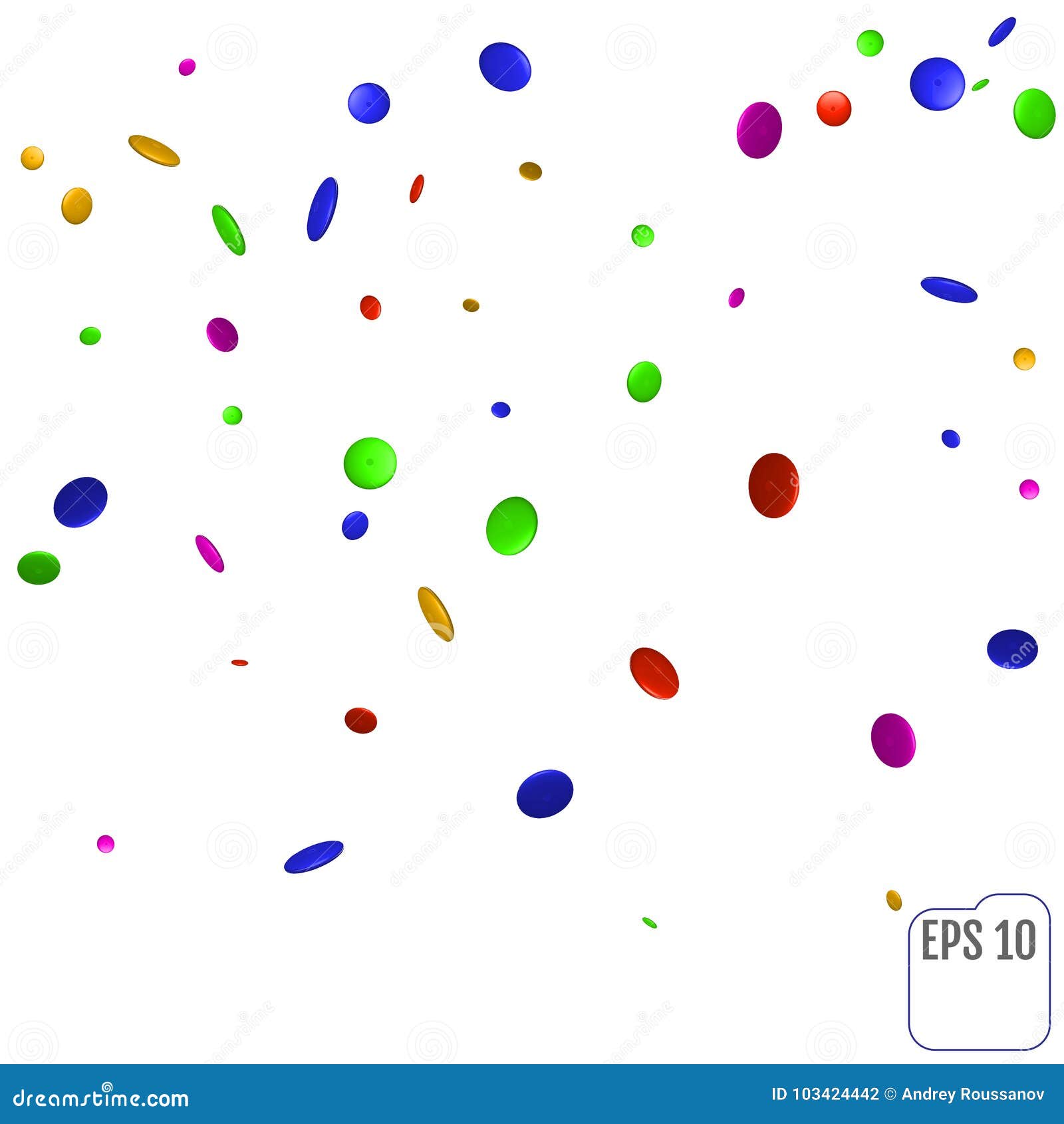 Vector Illustration of a Colorful Party Background with Confetti Stock ...