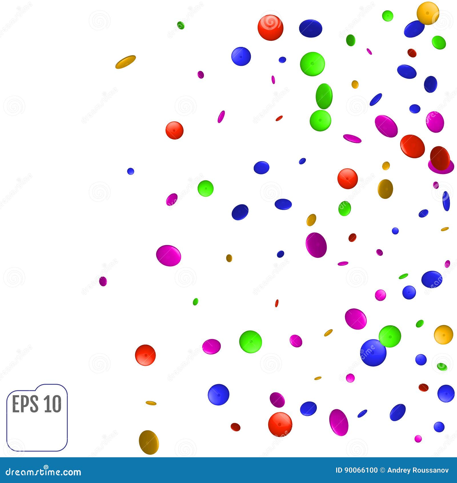 Vector Illustration of a Colorful Party Background with Confetti Stock ...