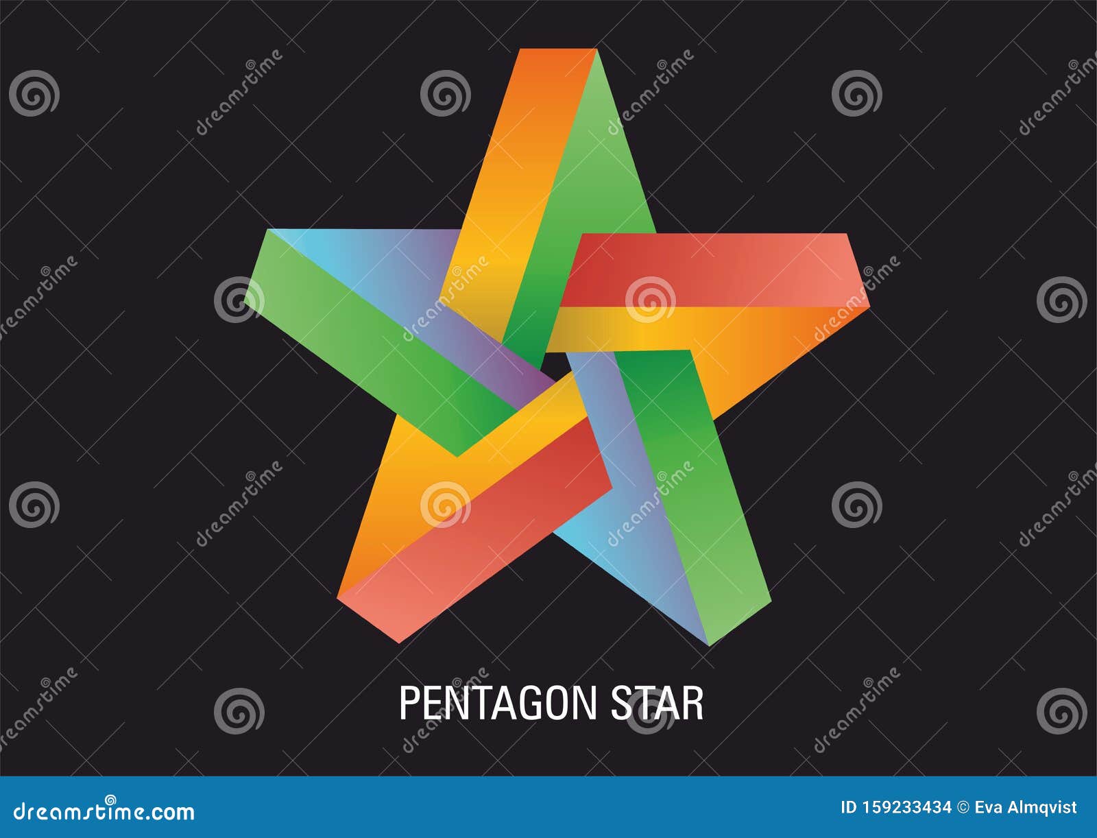 Colorful Set Of Pentagon Shape Objects. Visual Dictionary Cartoon ...
