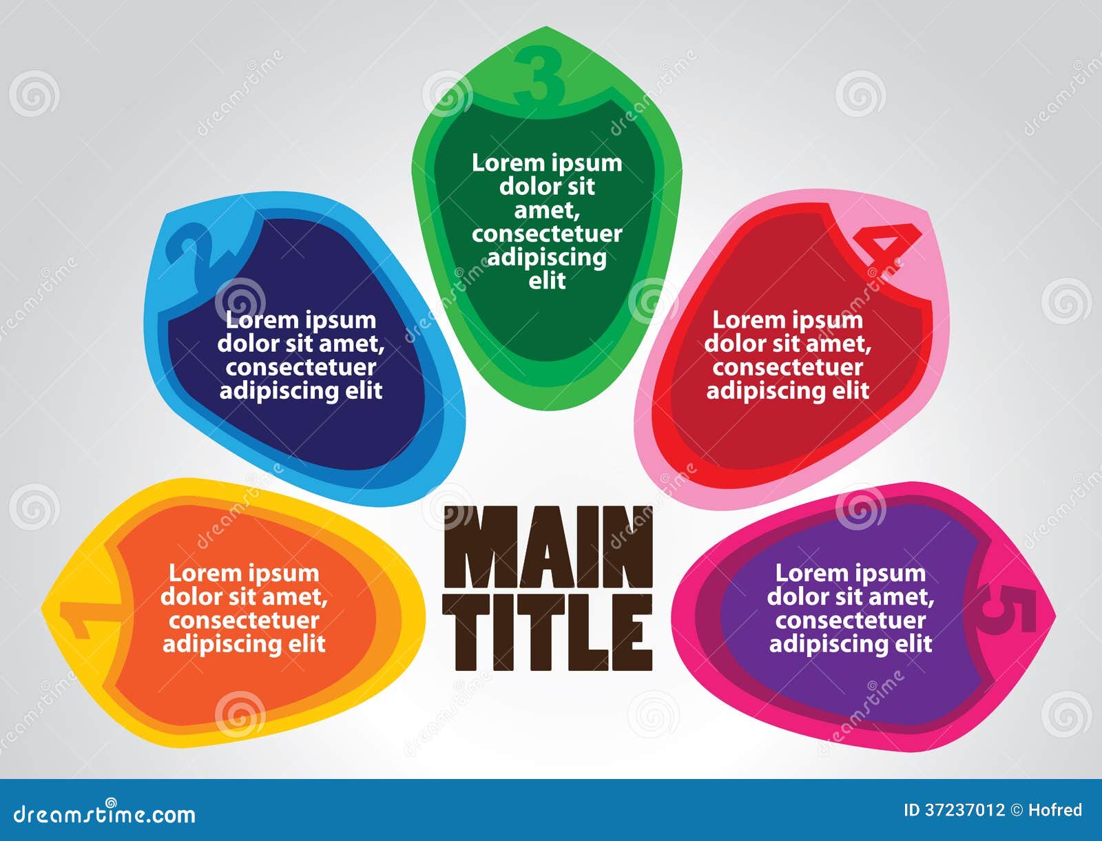 Vector Illustration of Colorful Progress Layout. Stock Vector ...
