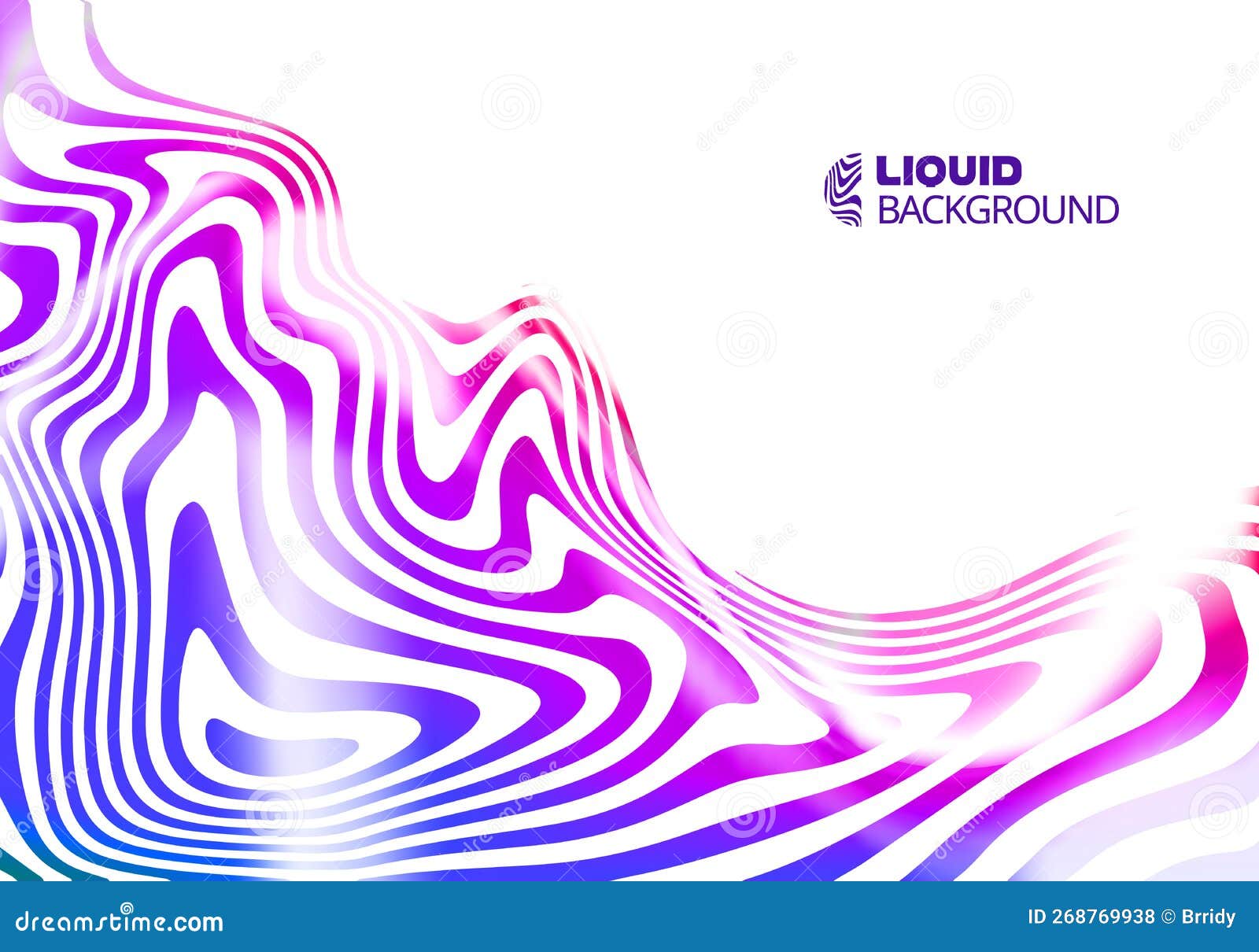 Vector Illustration of Colorful Psychedelic Flow with Stripes on White ...