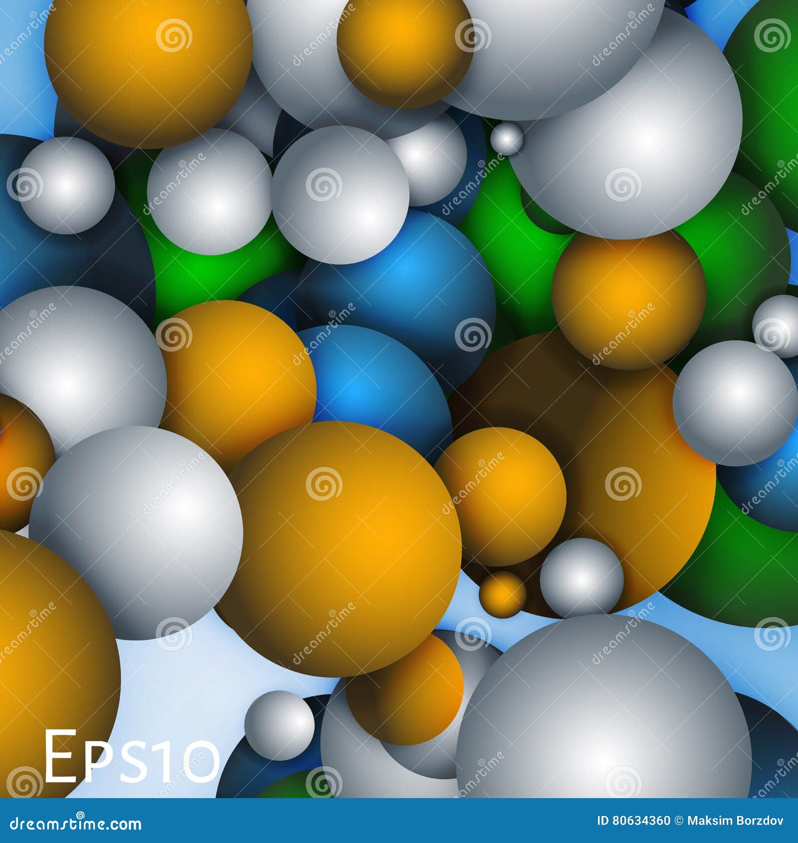 Vector Illustration of Colorful Spheres Stock Vector - Illustration of ...