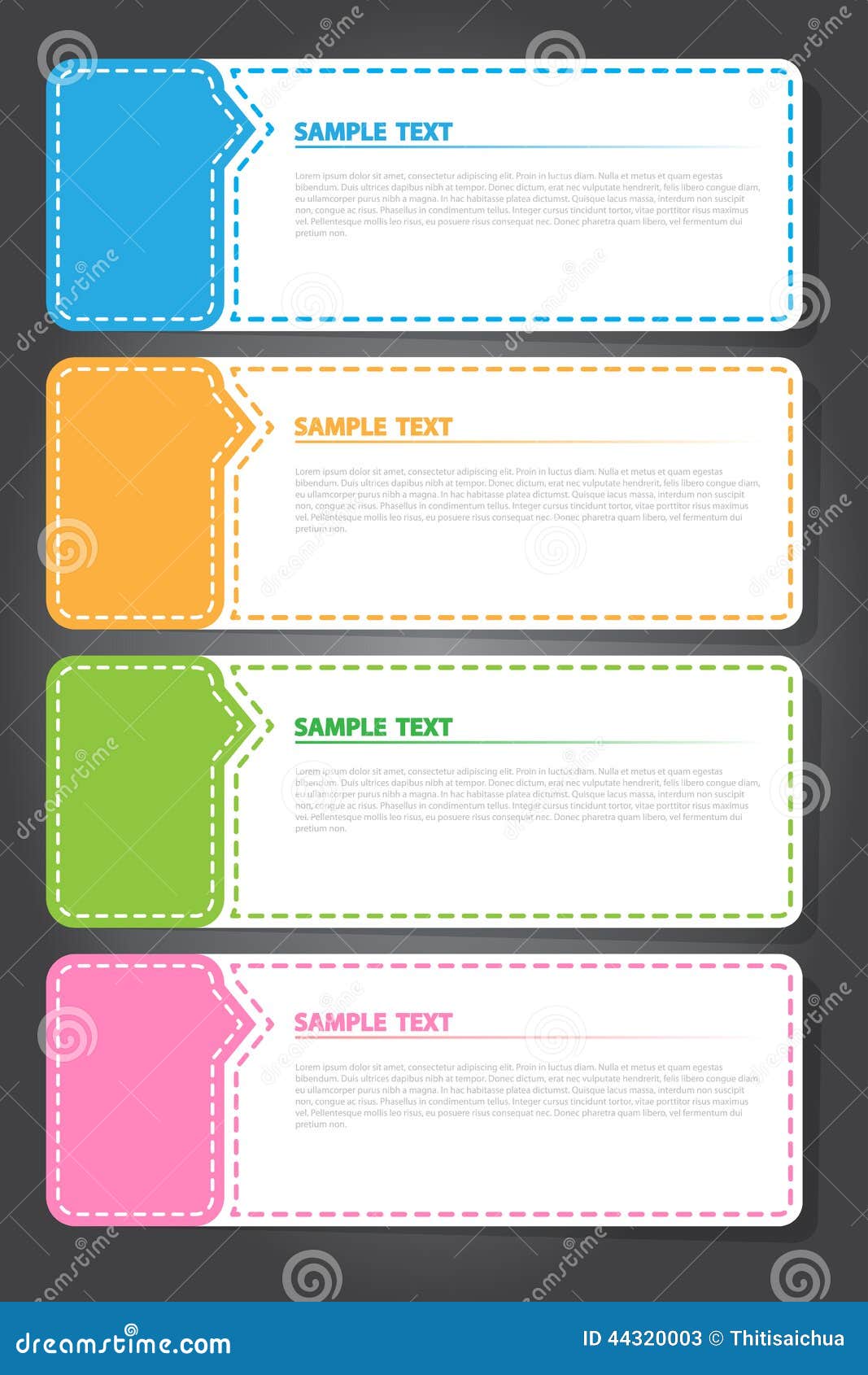 Vector Illustration, Colorful Template for Creative Work Stock Vector ...