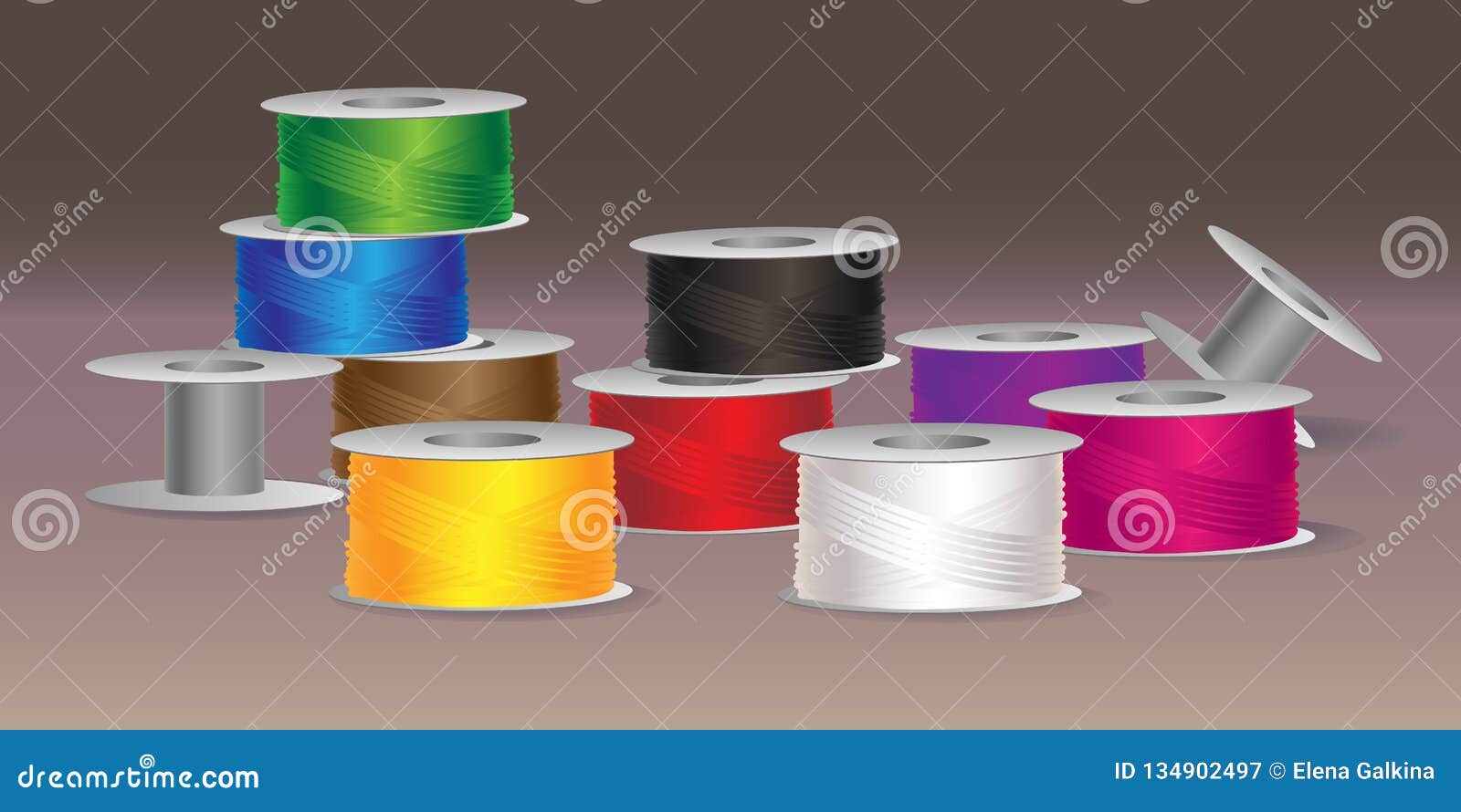 Vector Illustration of Colorful Threads Stock Vector - Illustration of ...