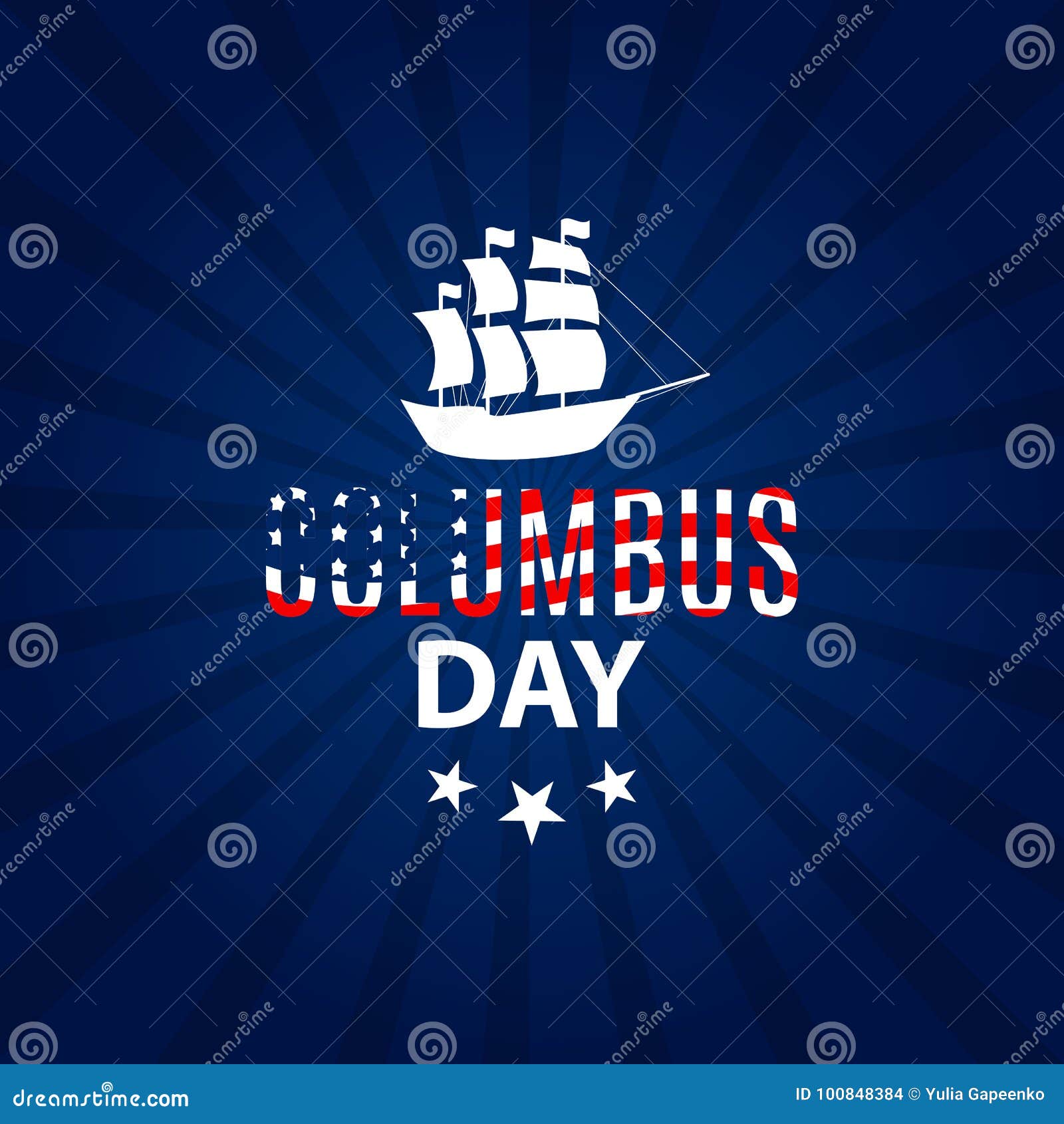 Vector Illustration of Columbus Day Stock Vector - Illustration of ...
