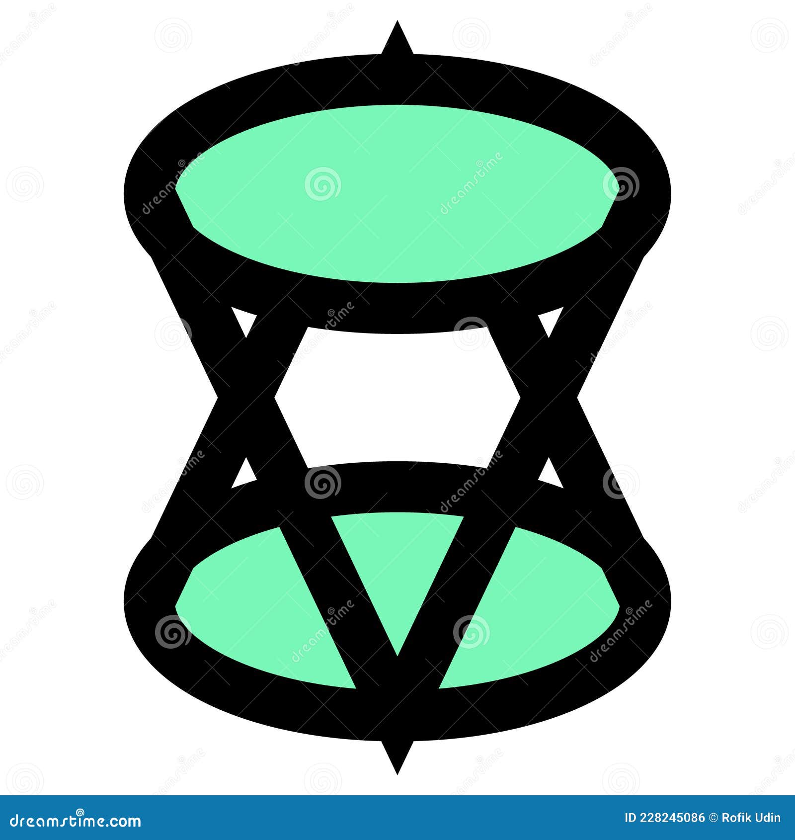 Vector Illustration of a Combination of Cones in a Horizontal ...