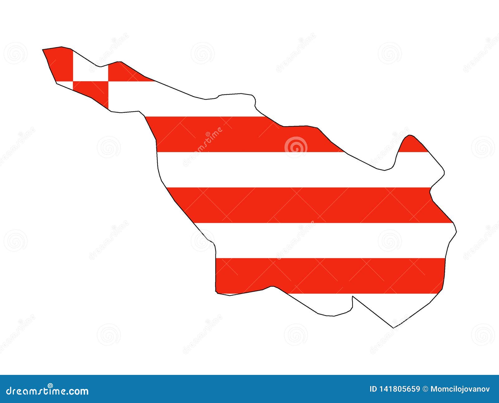 Combined Map and Flag of German State of Bremen Stock Vector ...