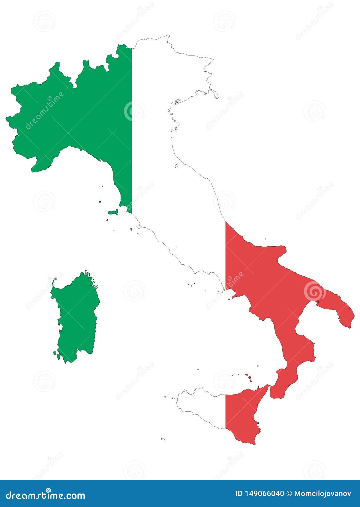 Combined Map and Flag of Italy Stock Vector - Illustration of milan ...