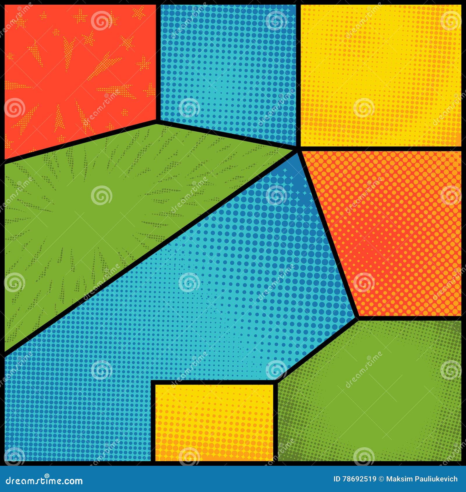 Vector Illustration of Comic Template Stock Vector - Illustration of ...