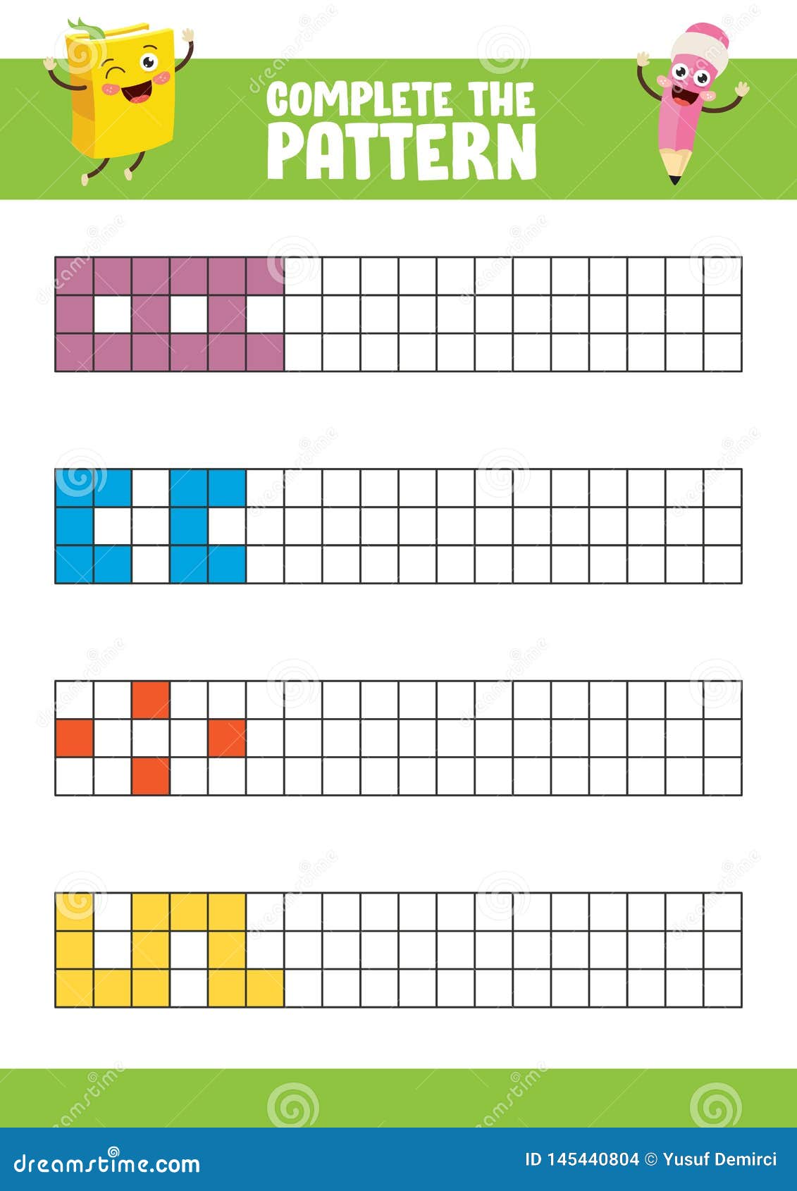 Vector Illustration of Complete Pattern Exercise Stock Vector ...