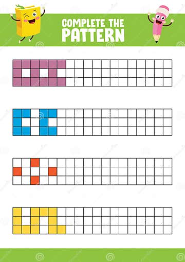 Vector Illustration of Complete Pattern Exercise Stock Vector ...