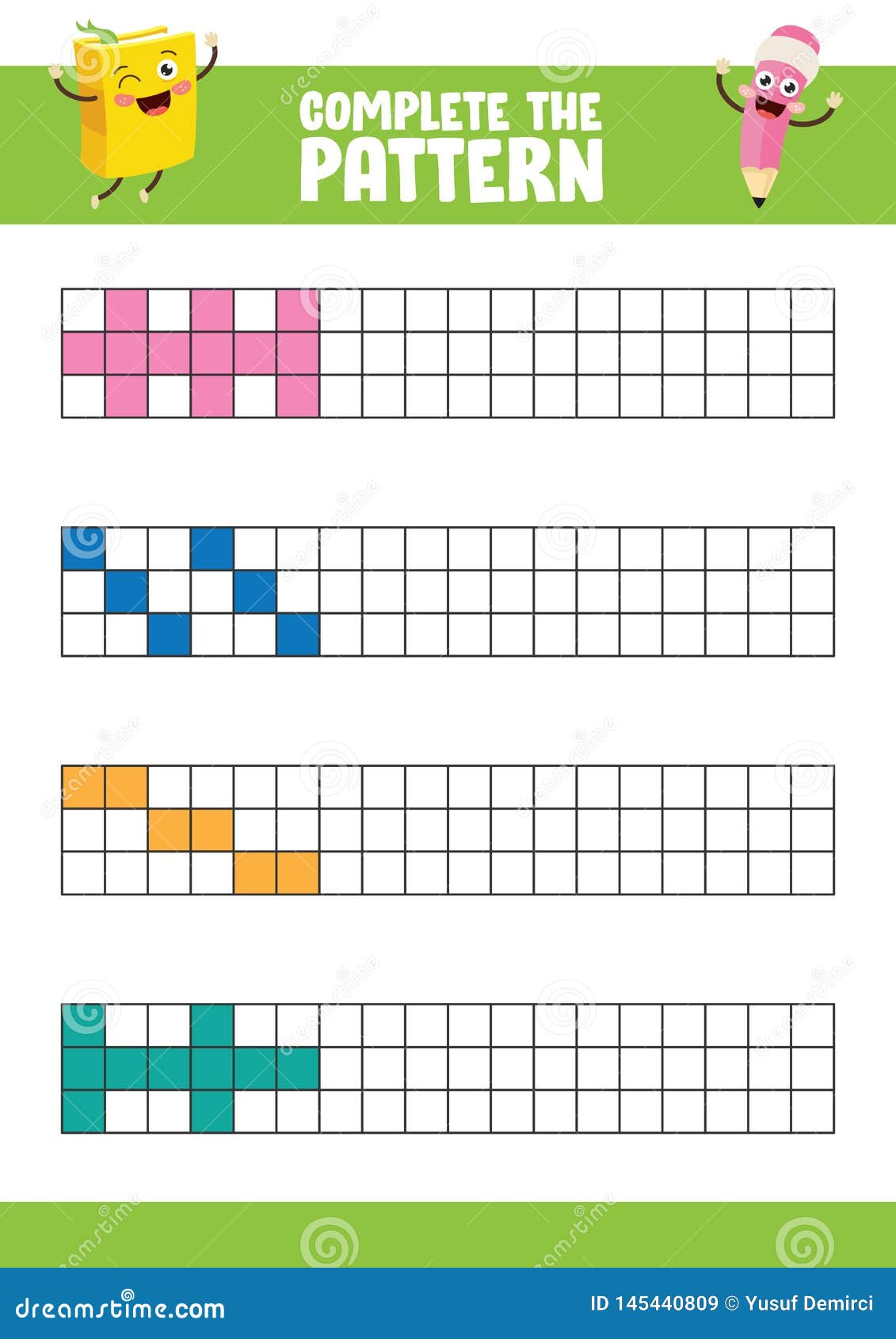 Vector Illustration of Complete Pattern Exercise Stock Vector ...