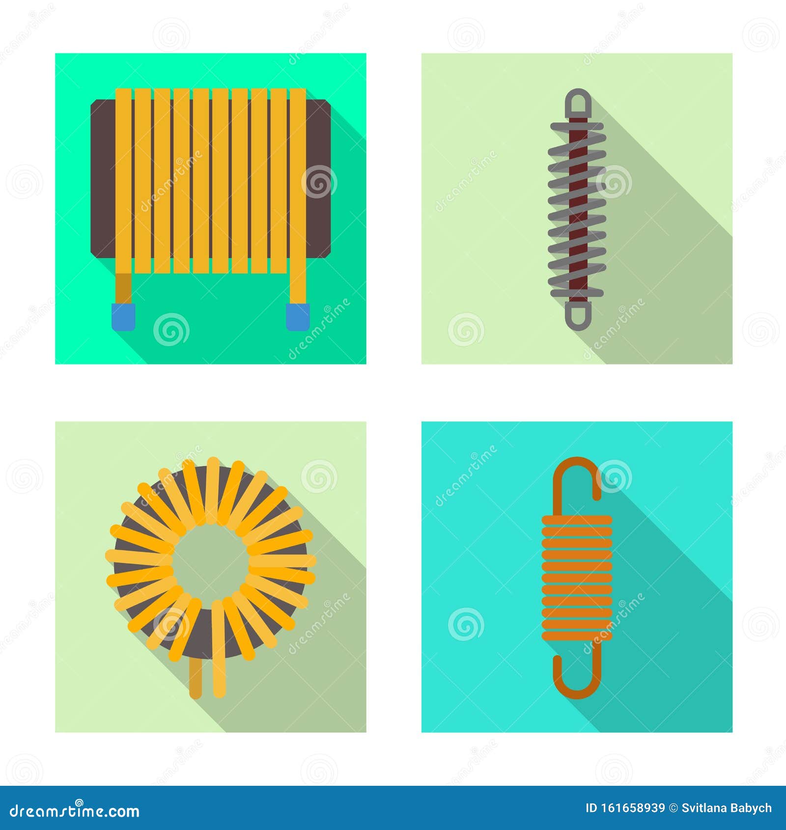 Vector Illustration of Compression and Torsion Sign. Set of Compression ...