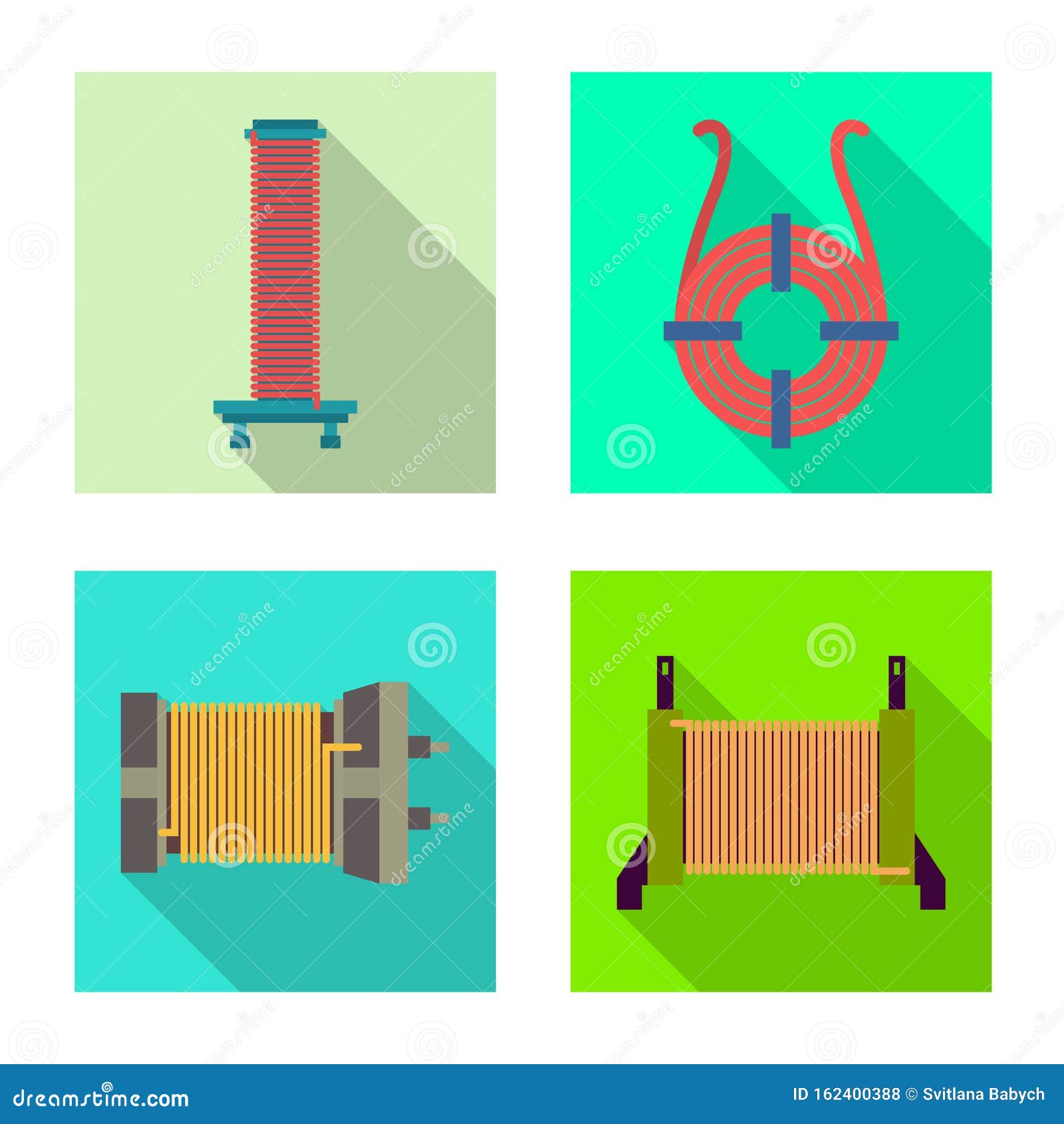 Vector Illustration of Compression and Torsion Symbol. Set of ...
