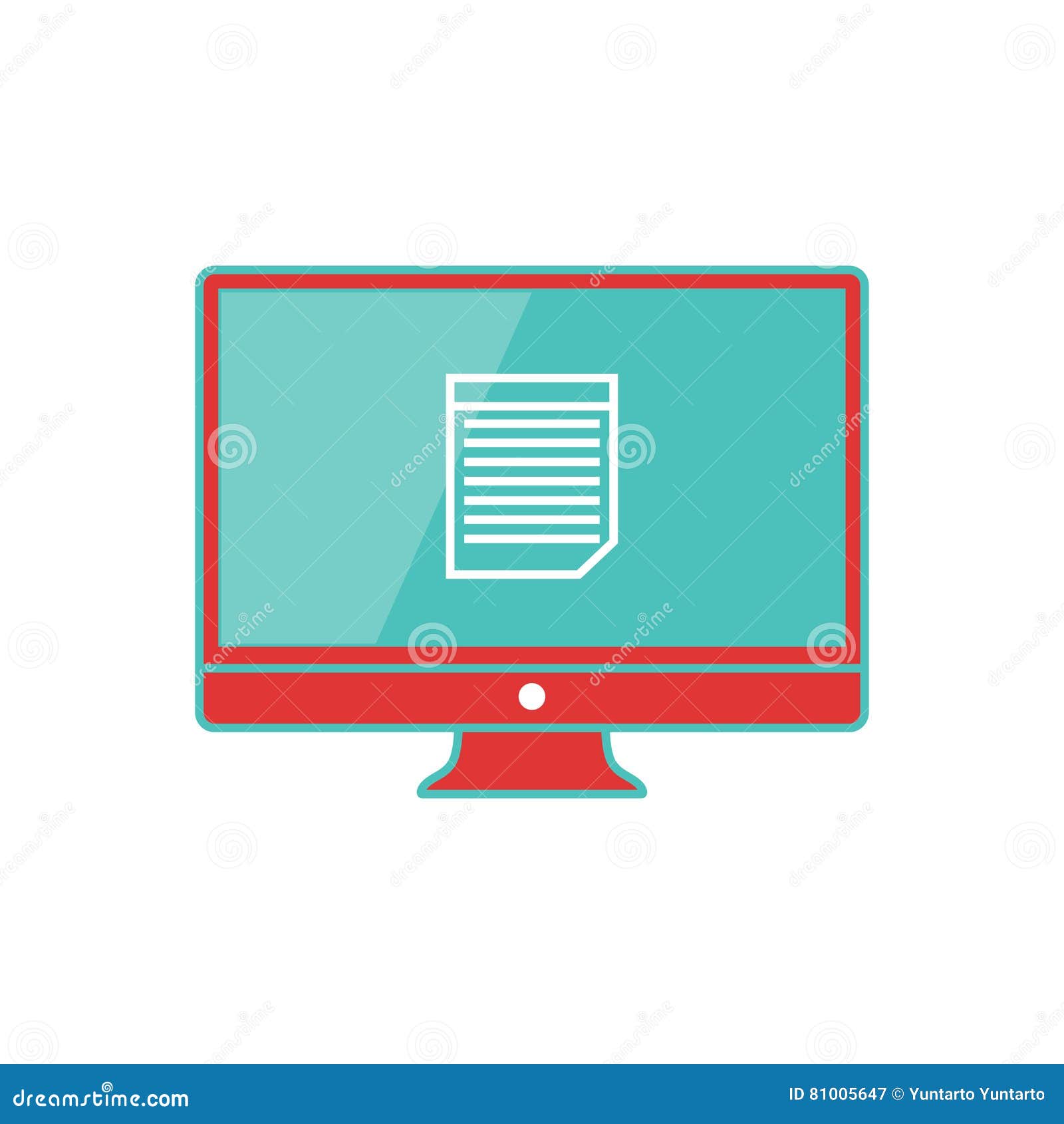 Vector Illustration of Computer Screen Stock Vector - Illustration of ...