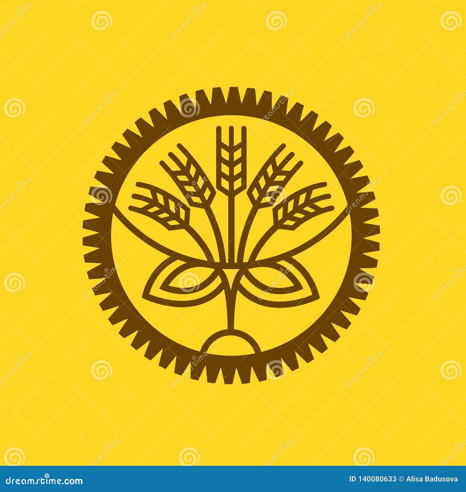 Vector Illustration Concept of Agro Technology Logo. Icon on Color ...