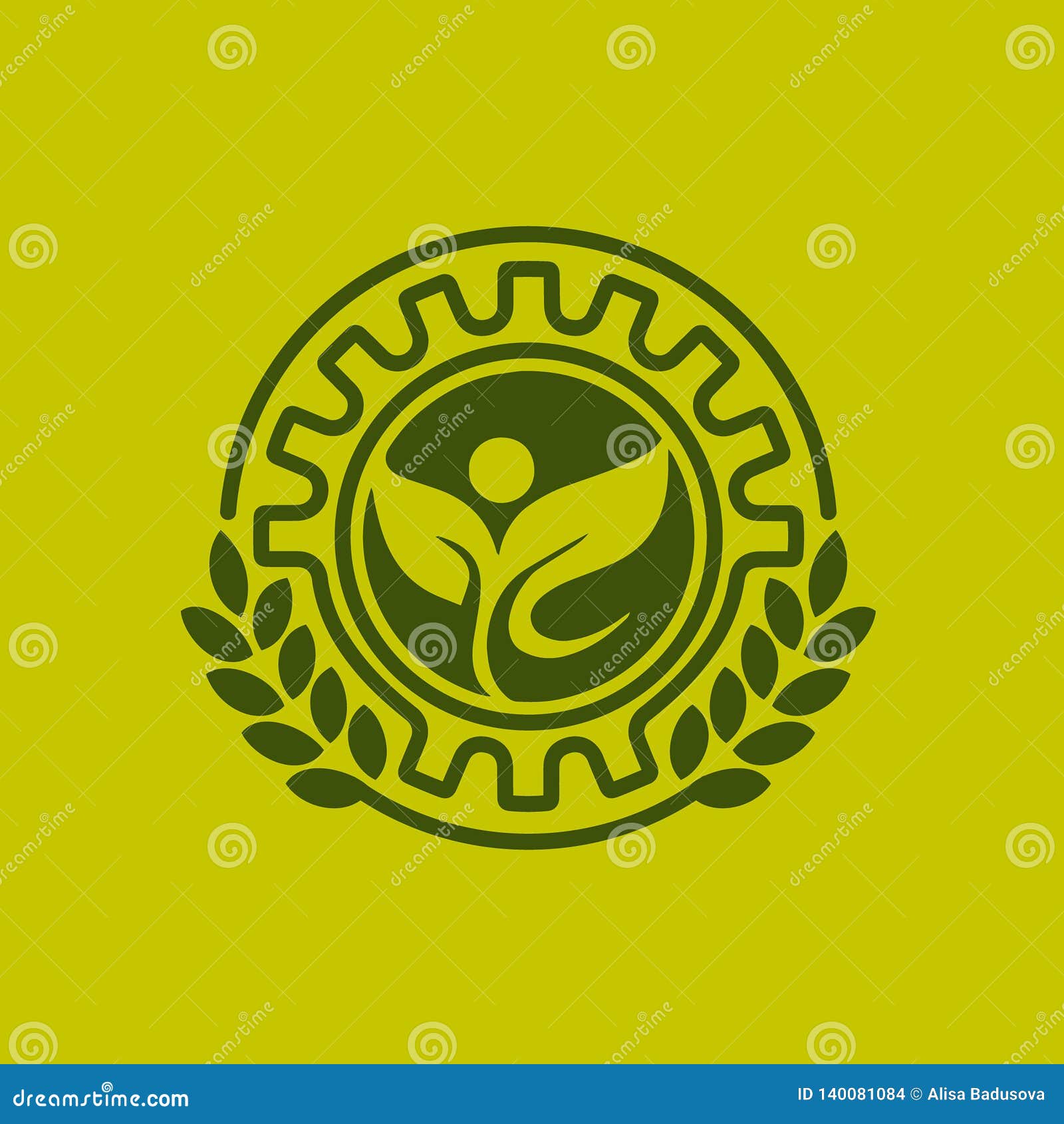 Vector Illustration Concept of Agro Technology Logo. Icon on Color ...