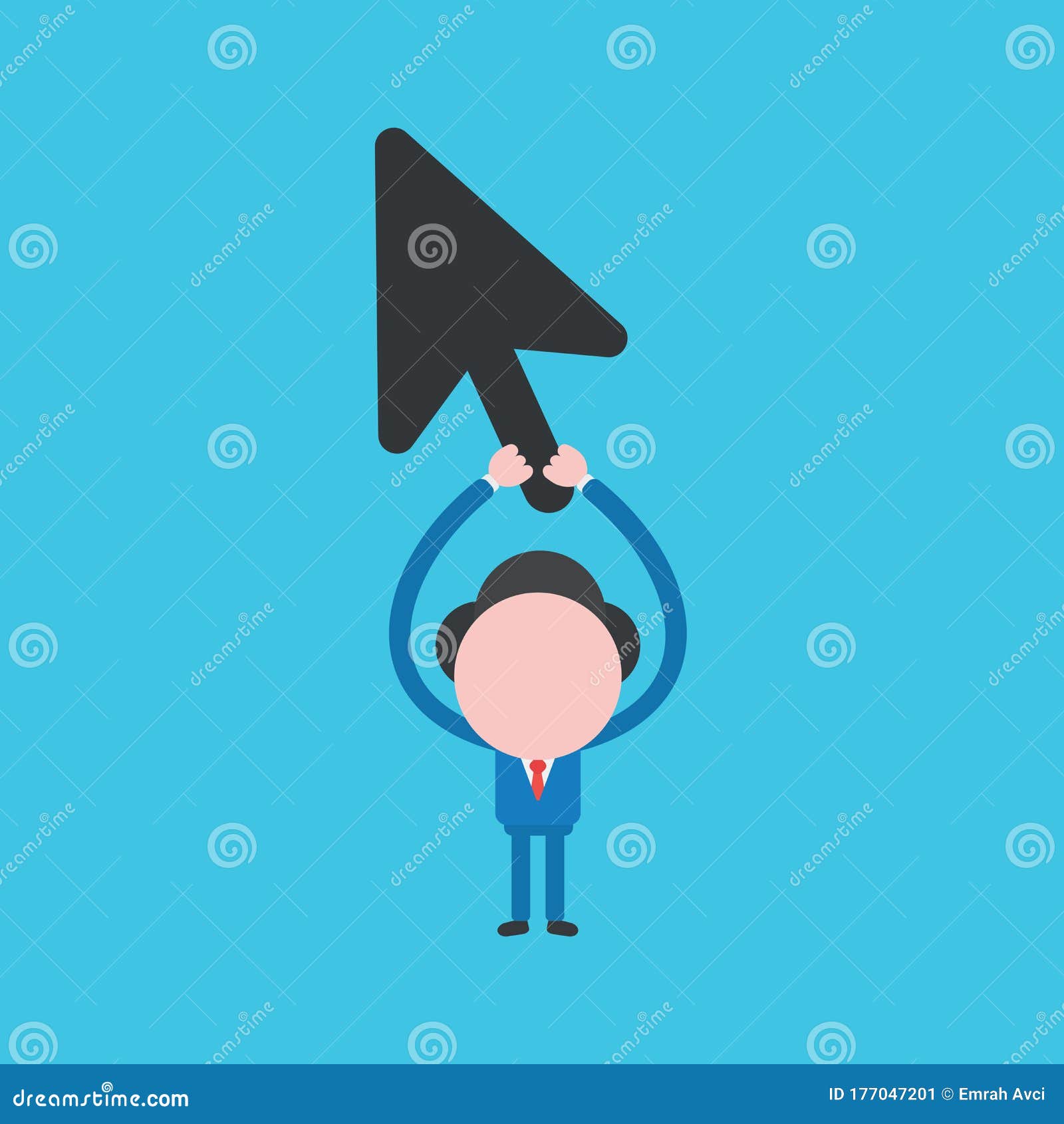 Vector Illustration Concept of Businessman Character Holding Up ...