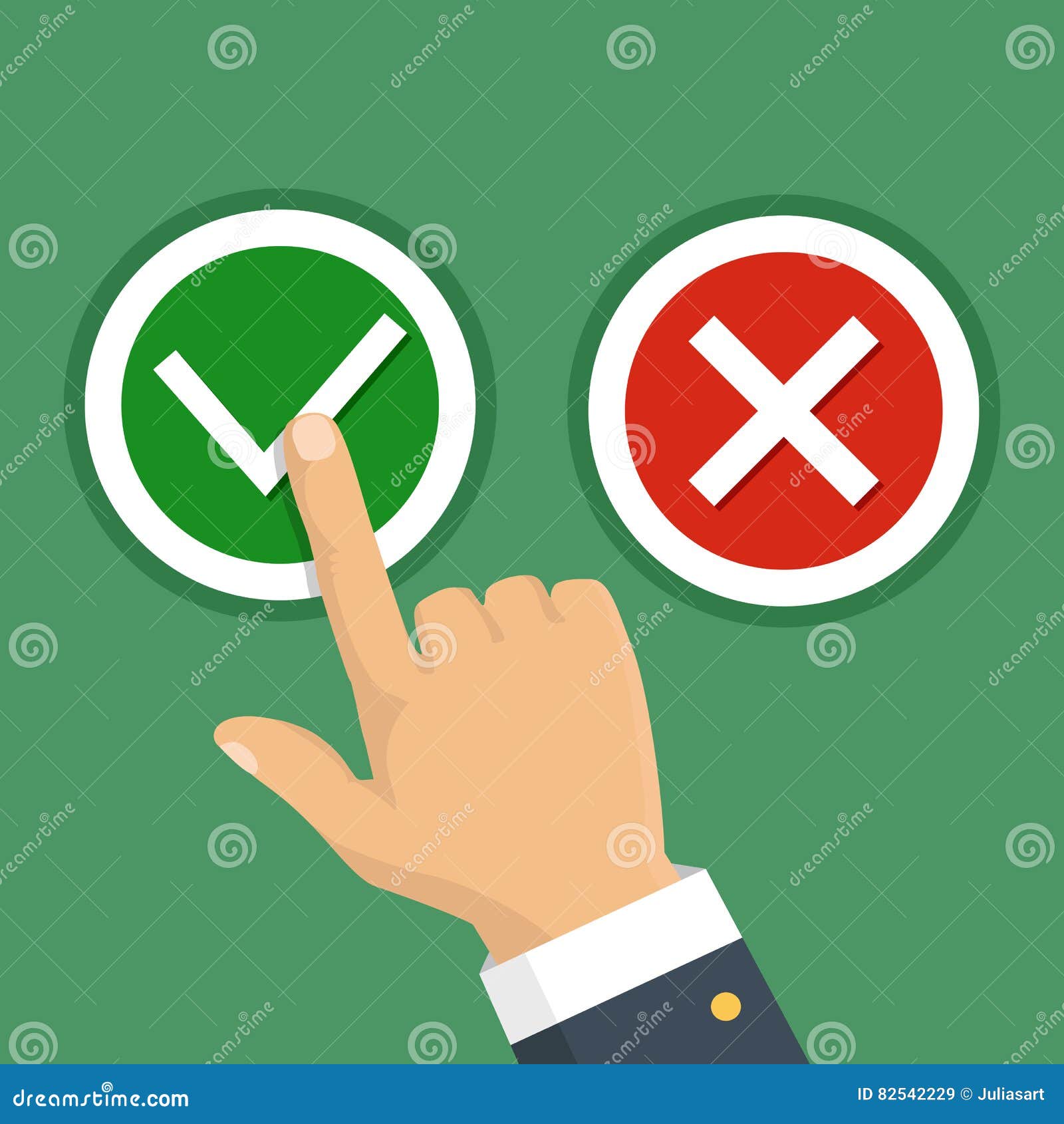 Vector Illustration. the Concept of Choice, the Right Choice Stock ...