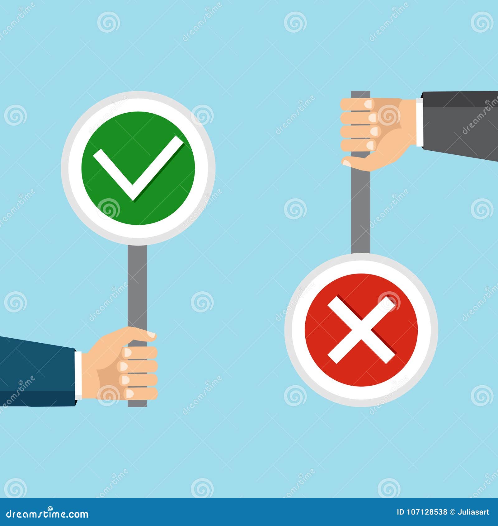 Vector Illustration. the Concept of Choice, the Right Choice Stock ...