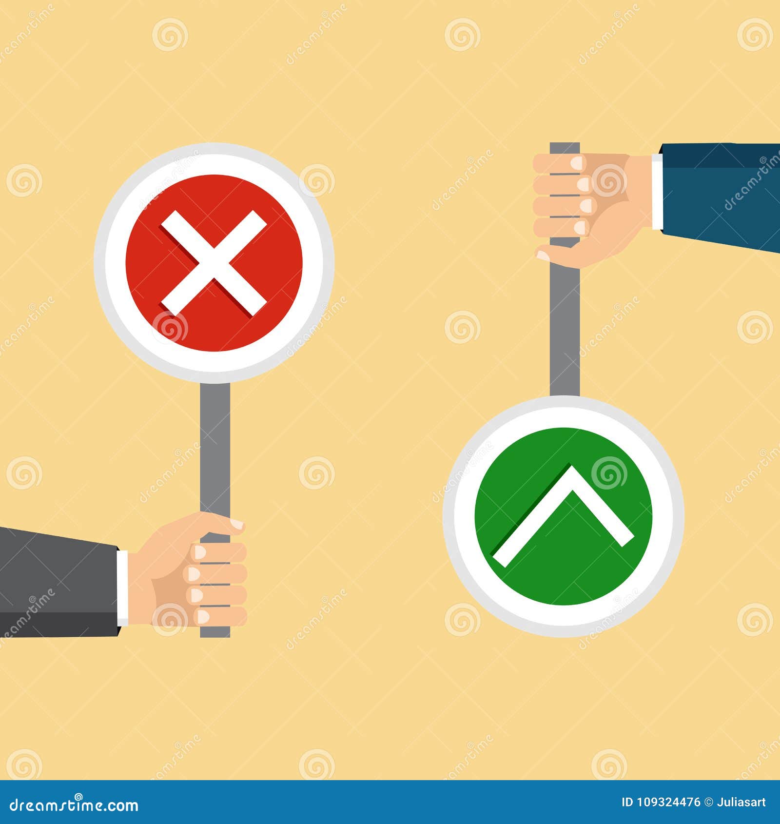 Vector Illustration. the Concept of Choice, the Right Choice and Stock ...