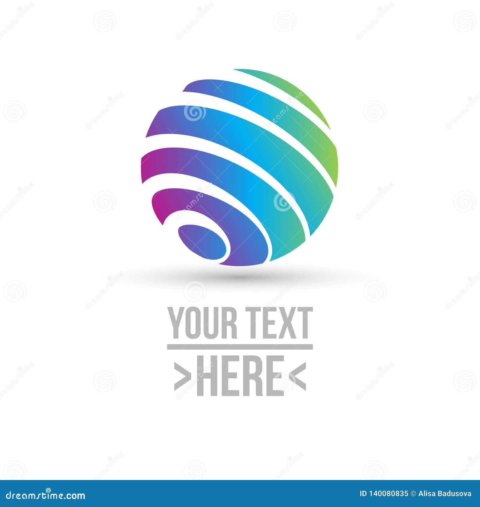 Vector Illustration Concept of Circle Logo. Colorful on White ...